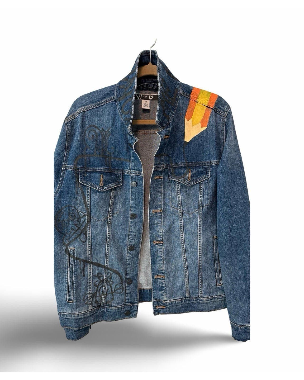 Designer Wren + Glory x SpongeBob “DoodleBob” Denim Jacket | Grailed