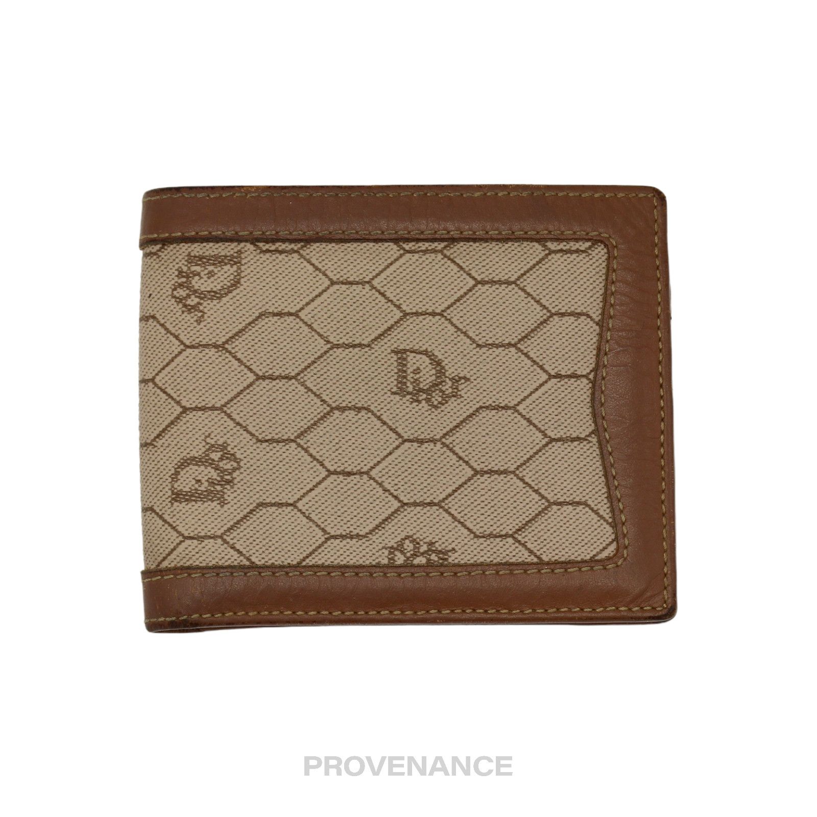 Dior 🔴 Dior Trotter Bifold Wallet - Tan Honeycomb | Grailed