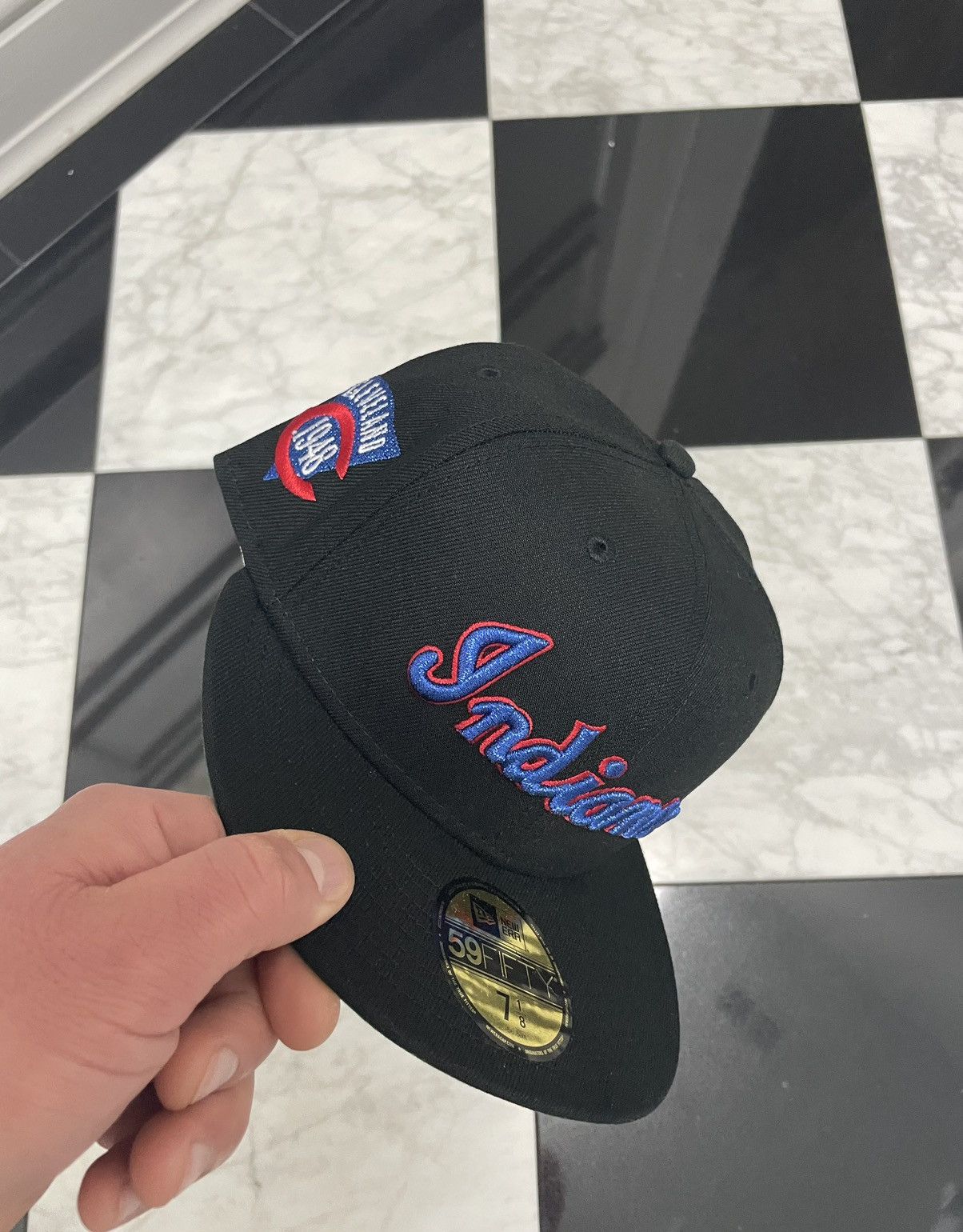 New Era 🔥 Throwback Cleveland Indians Fitted Hat | Grailed