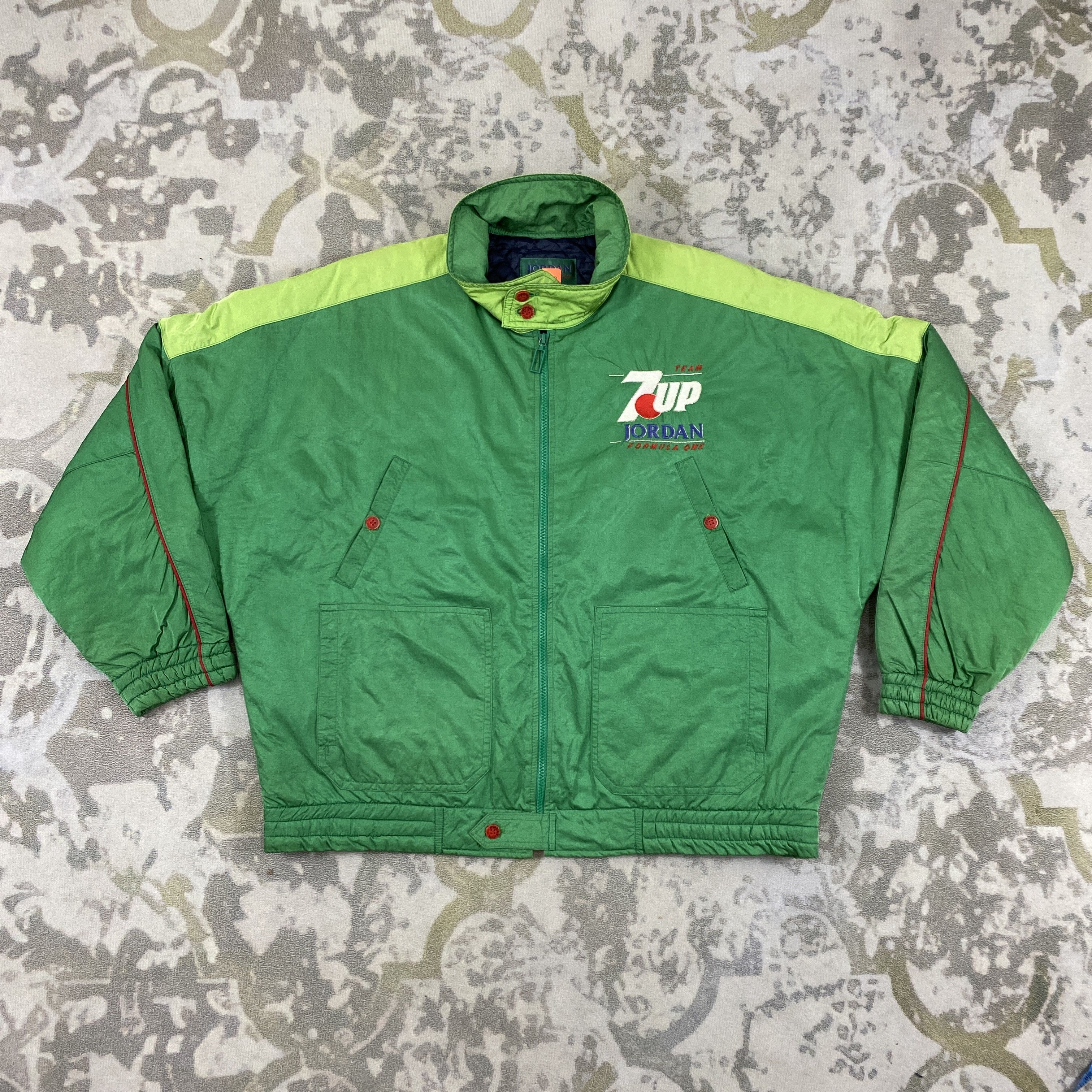 Vintage Vintage 7UP Jordan Formula 1 Team Racing Jacket- J530 | Grailed
