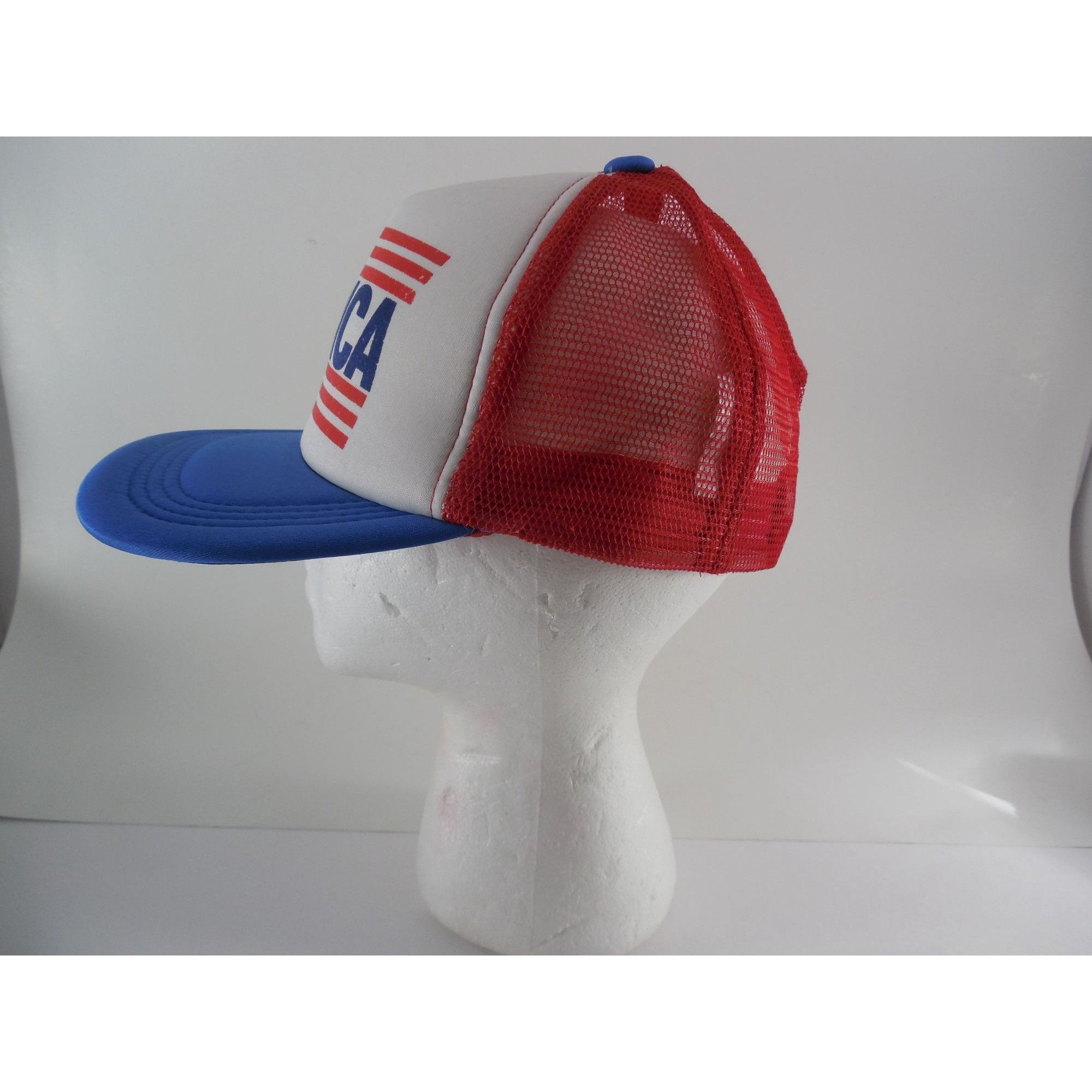Other Merica Trucker Snapback Hat Vintage American Red White Blue | Grailed