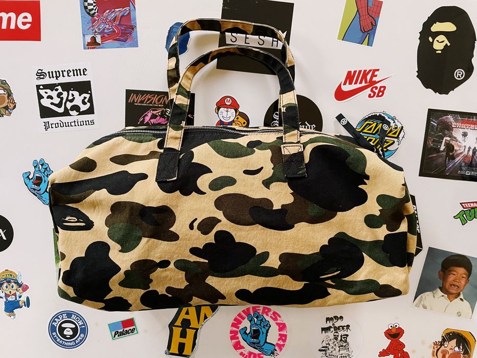 Bape Bape A Bathing Ape Classics Mini Boston Bag 1st Camo Yellow | Grailed