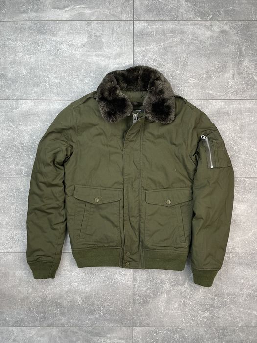 Schott Schott NYC Military Khaki Flight Air Bomber Jacket | Grailed