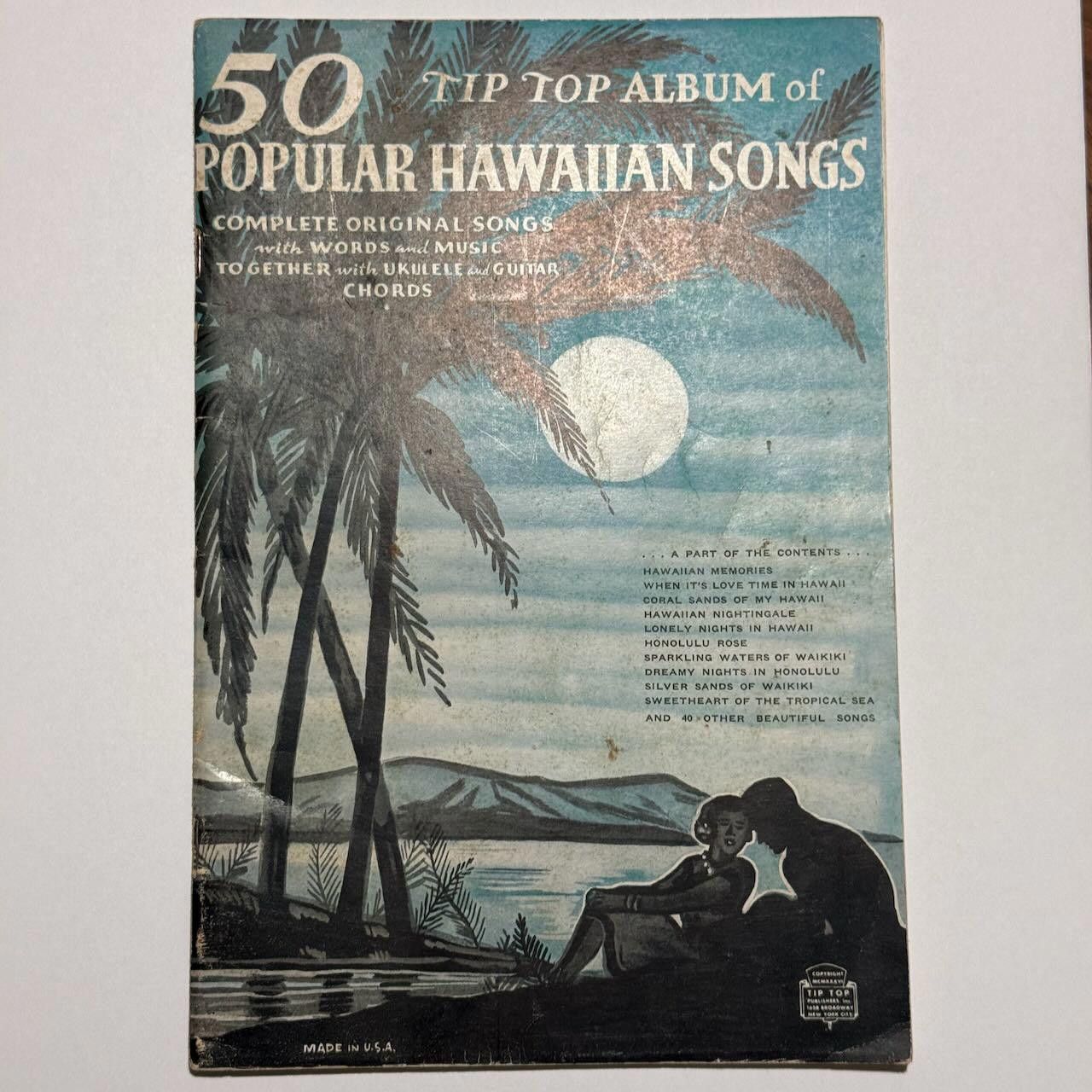 Designer 50 Tip Top Album of Popular Hawaiian Songs RARE 1936 PRINT ...