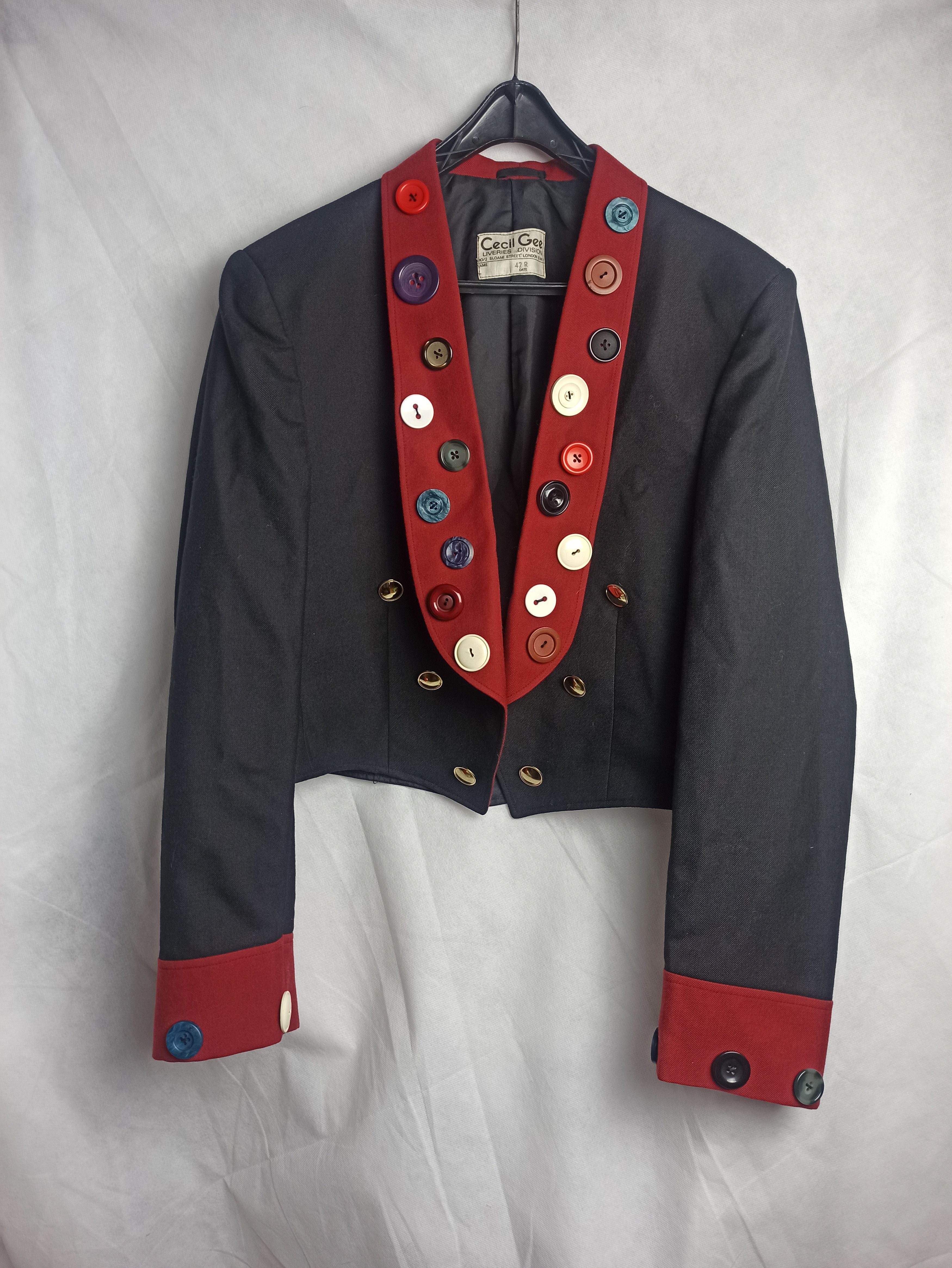 Vintage 80s Cecil Gee Multi Button Abstract Blazer Jacket Vintage | Grailed