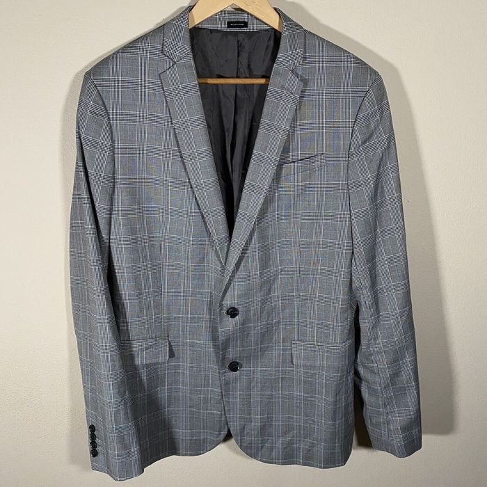 J. Ferrar J. FERRAR - Men’s Gray Glen Check Sport Coat Blazer Jacket S ...