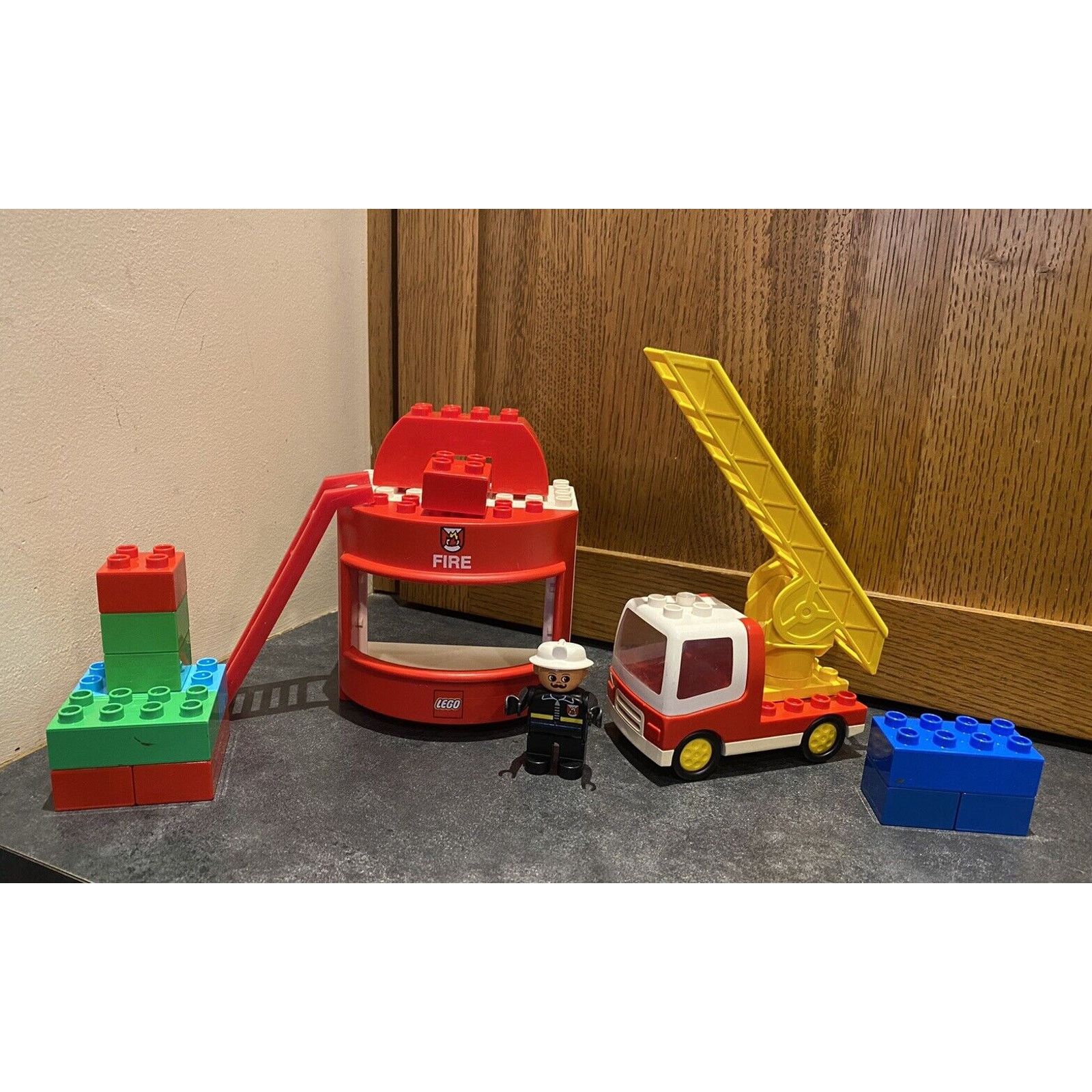 Lego Duplo Lego Fire Truck, Firehouse Fireman Set Etc Lot | Grailed
