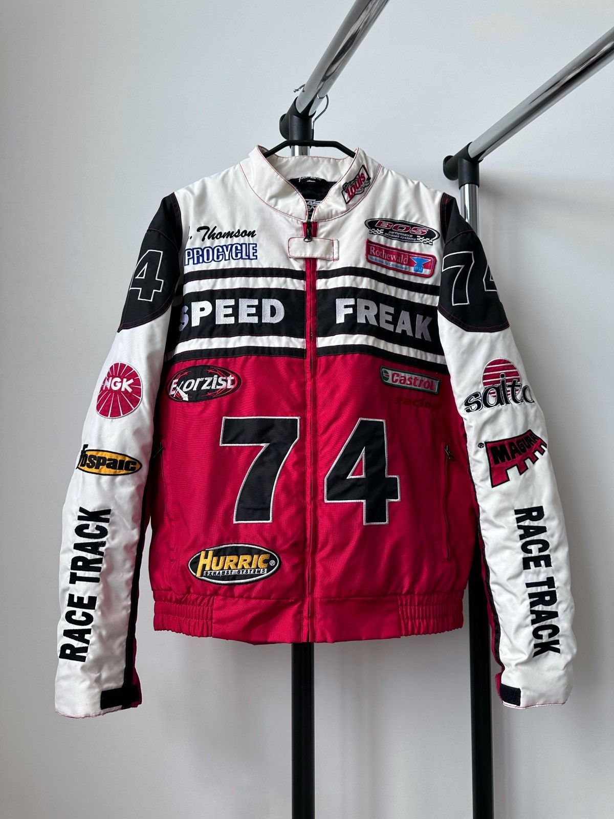 Streetwear × Vintage Vintage Fast Lane Speed Freak Racing Track Jacket ...