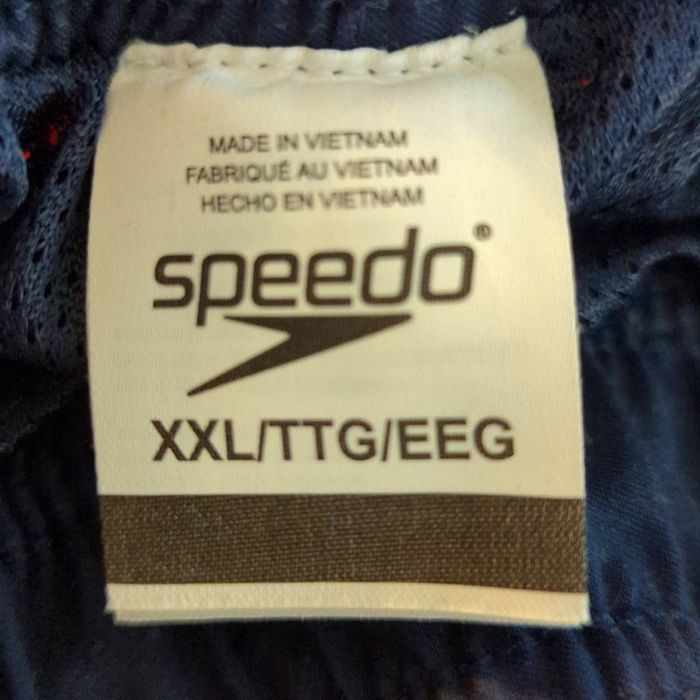 Speedo SPEEDO Navy Blue Orange Men's Swim Trunks XXL Summer | Grailed