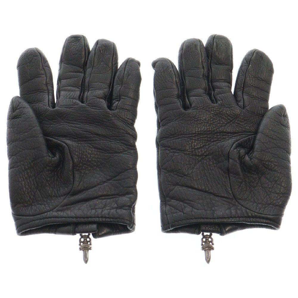 Chrome Hearts CHROME HEARTS GLOVE Dagger Zip Leather Gloves | Grailed