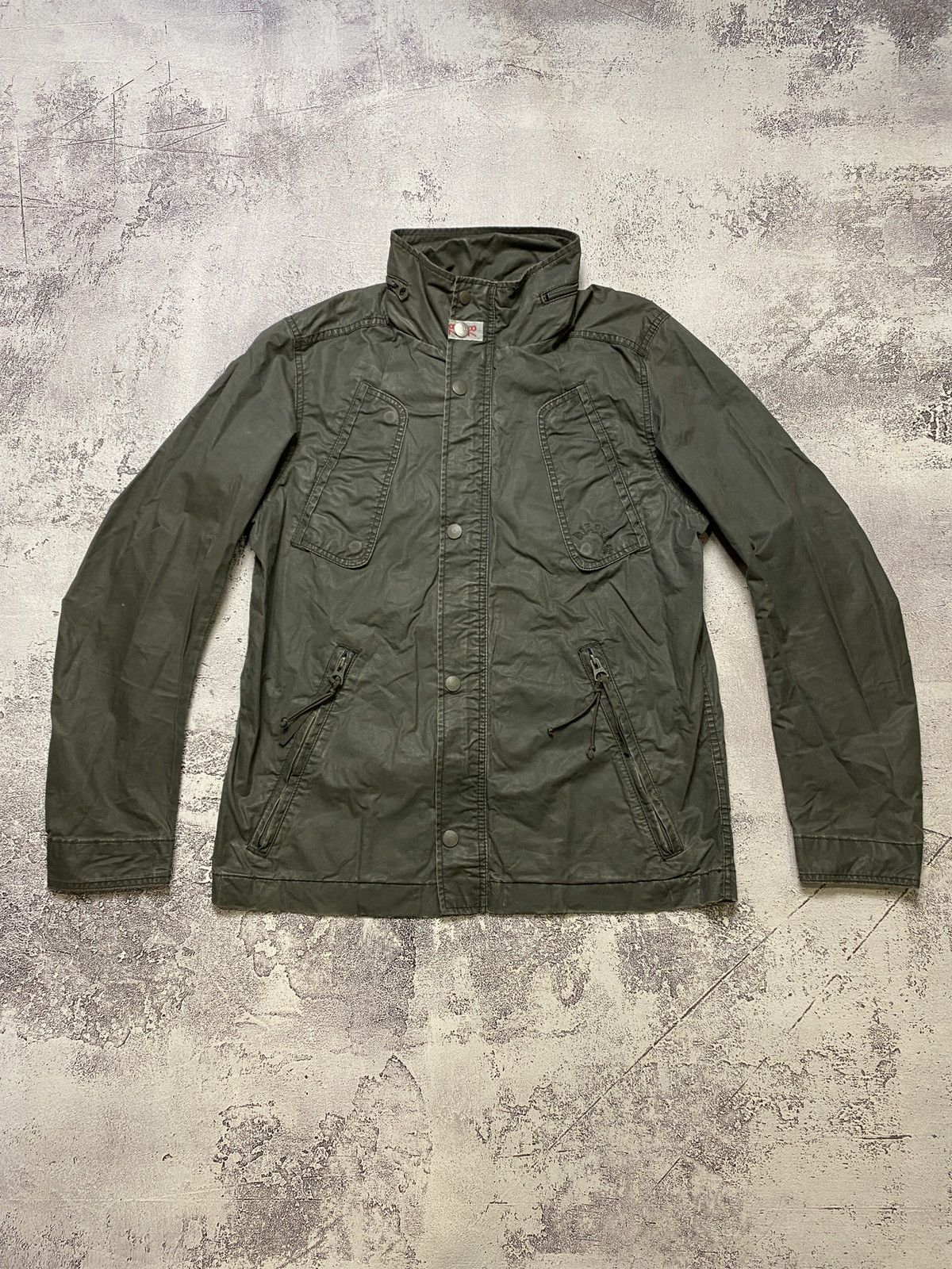 Diesel × Leather Jacket × Vintage Y2K Diesel Cargo Waxed Jacket | Grailed
