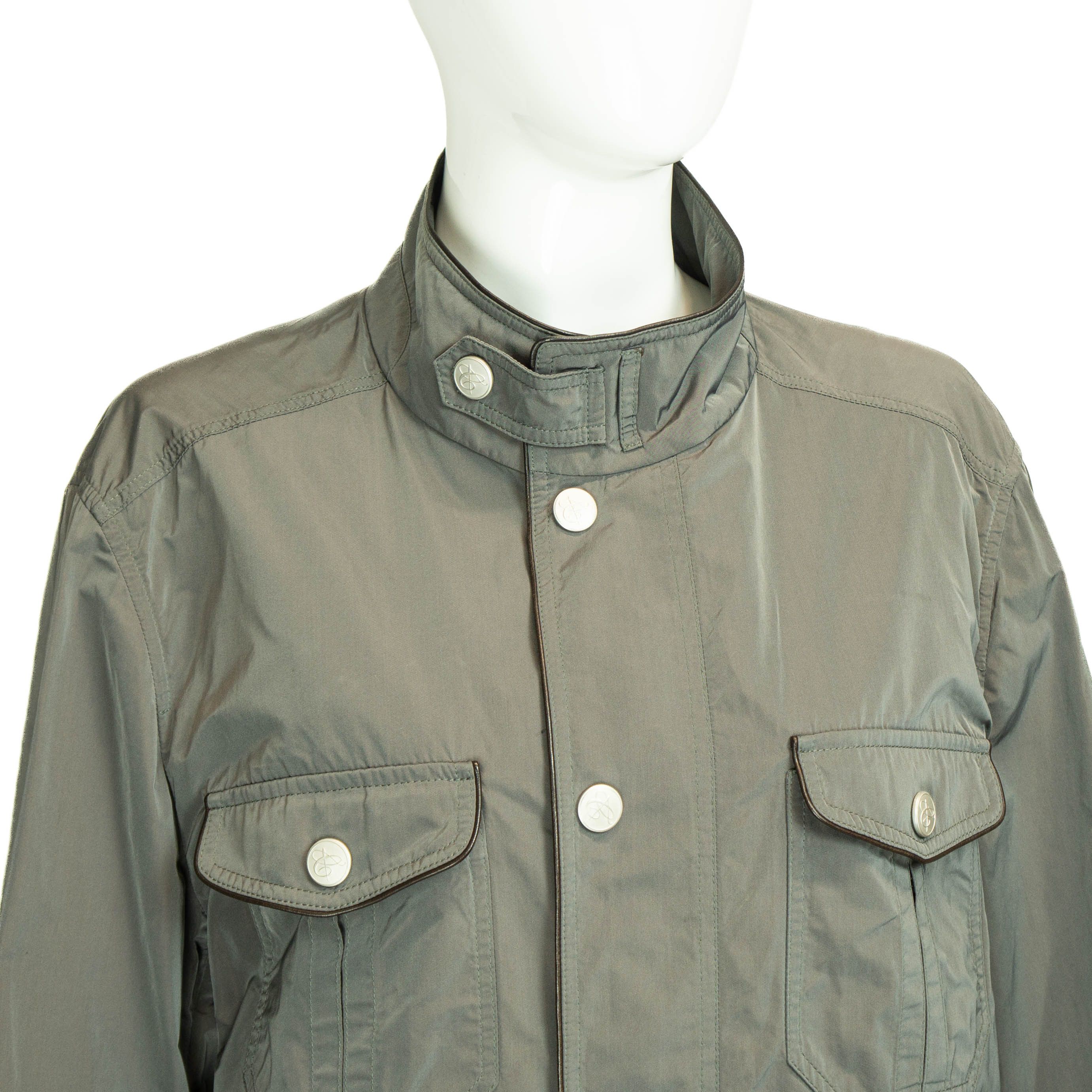 Canali CANALI Nylon Green Pocket Jacket | Grailed