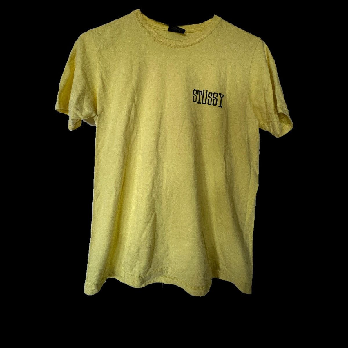 Stussy 90s Vintage Stüssy Neon Yellow Crew Neck Shirt | Grailed