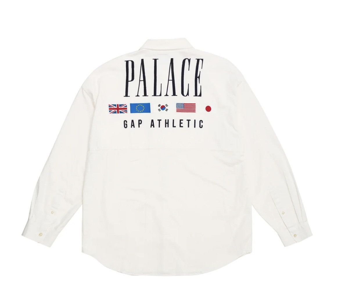 Gap × Palace Palace Gap Oxford Drop Shoulder Multi | Grailed