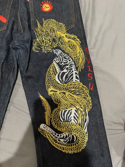 Vintage Evisu Embroidered Tiger & Dragon Jeans | Grailed