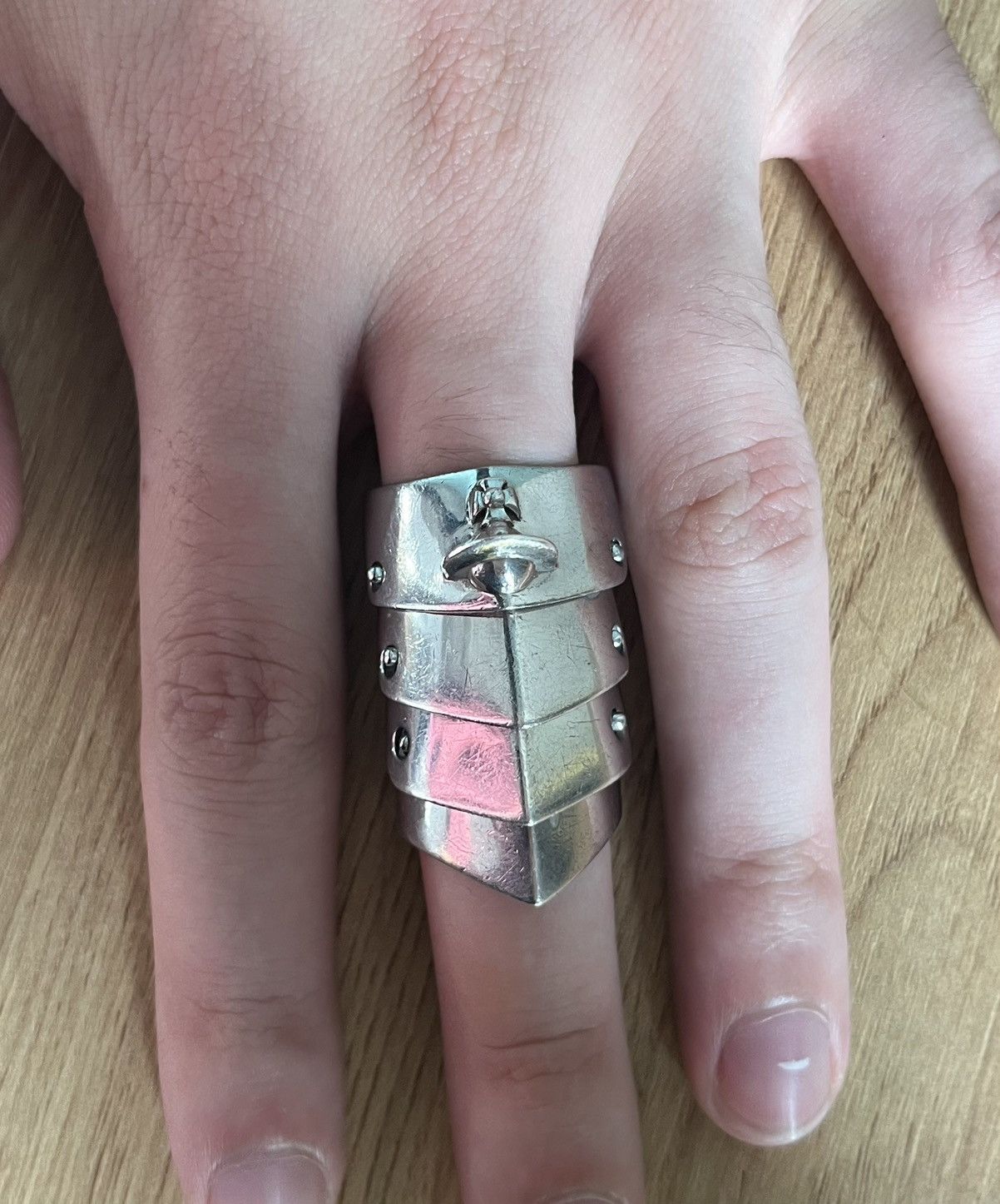 Vivienne Westwood Nana Anime Armor Ring in Silver Color w/ Orb | Grailed