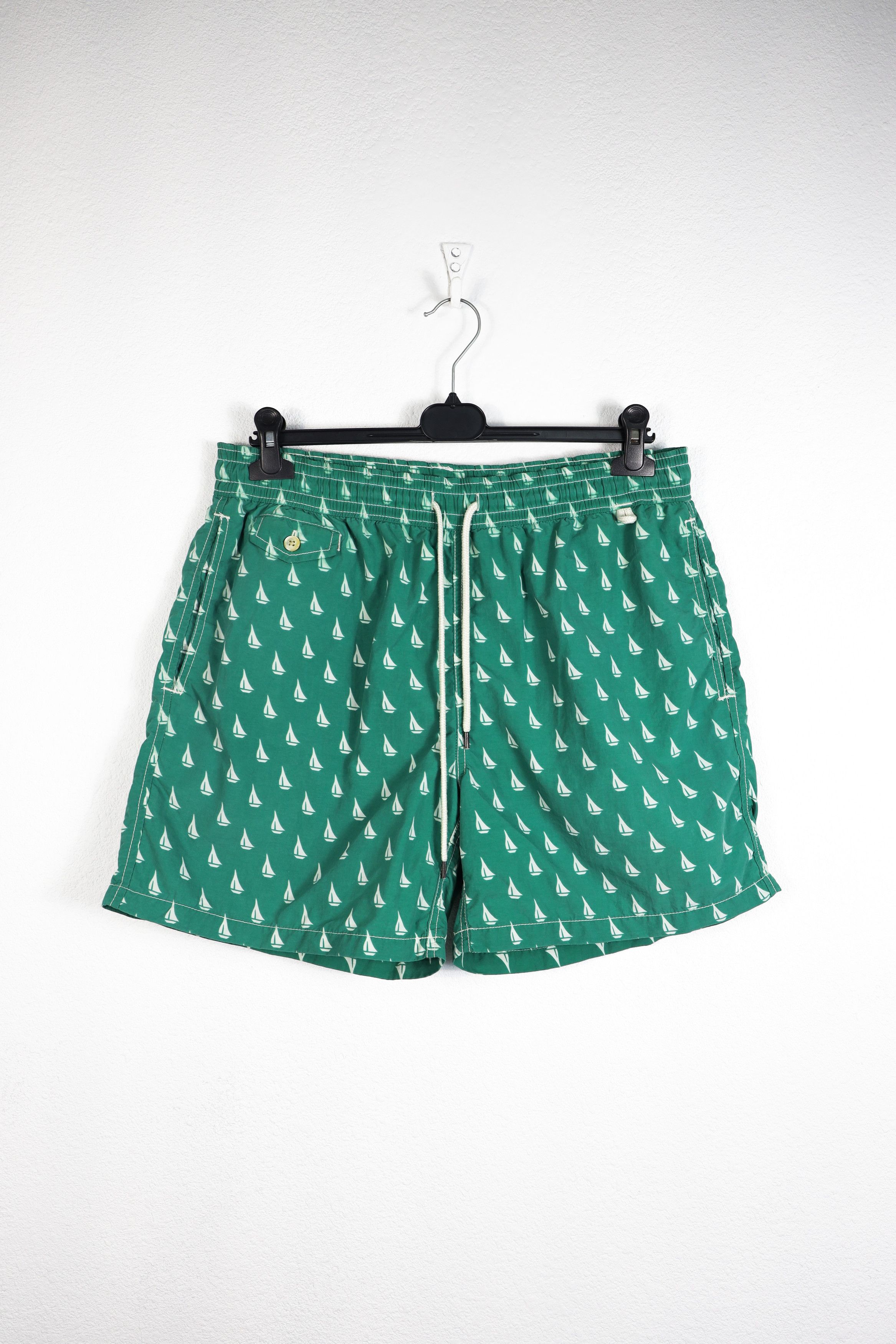 Polo Ralph Lauren Polo Ralph Lauren Green Boat Pattern Swim Shorts Bath ...
