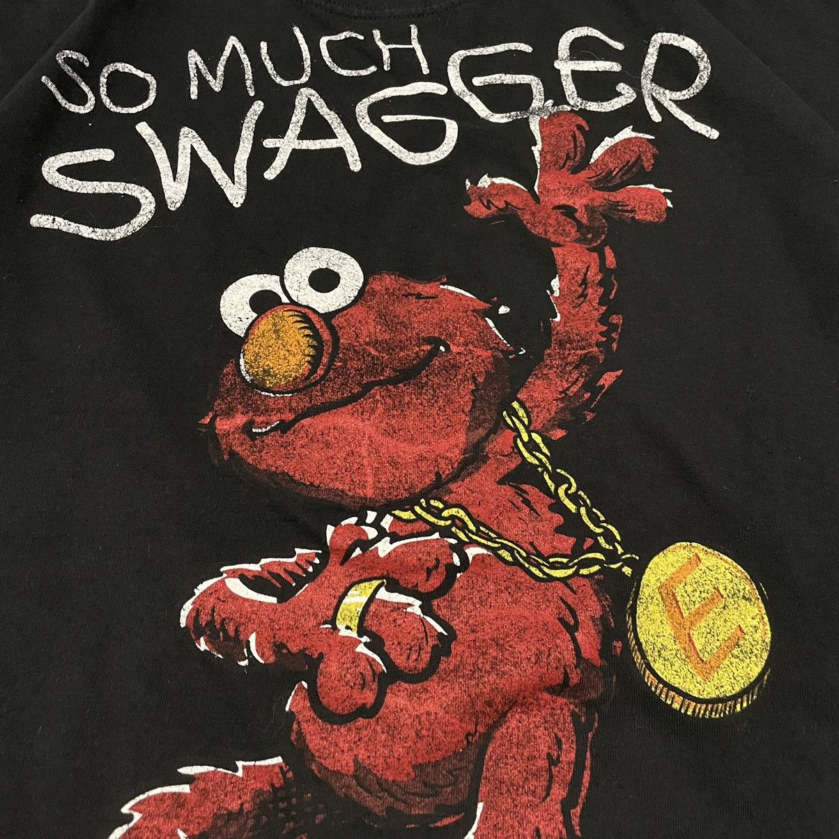 Vintage Crazy vintage Y2K Gangster Elmo Hood Sesame Street tee | Grailed