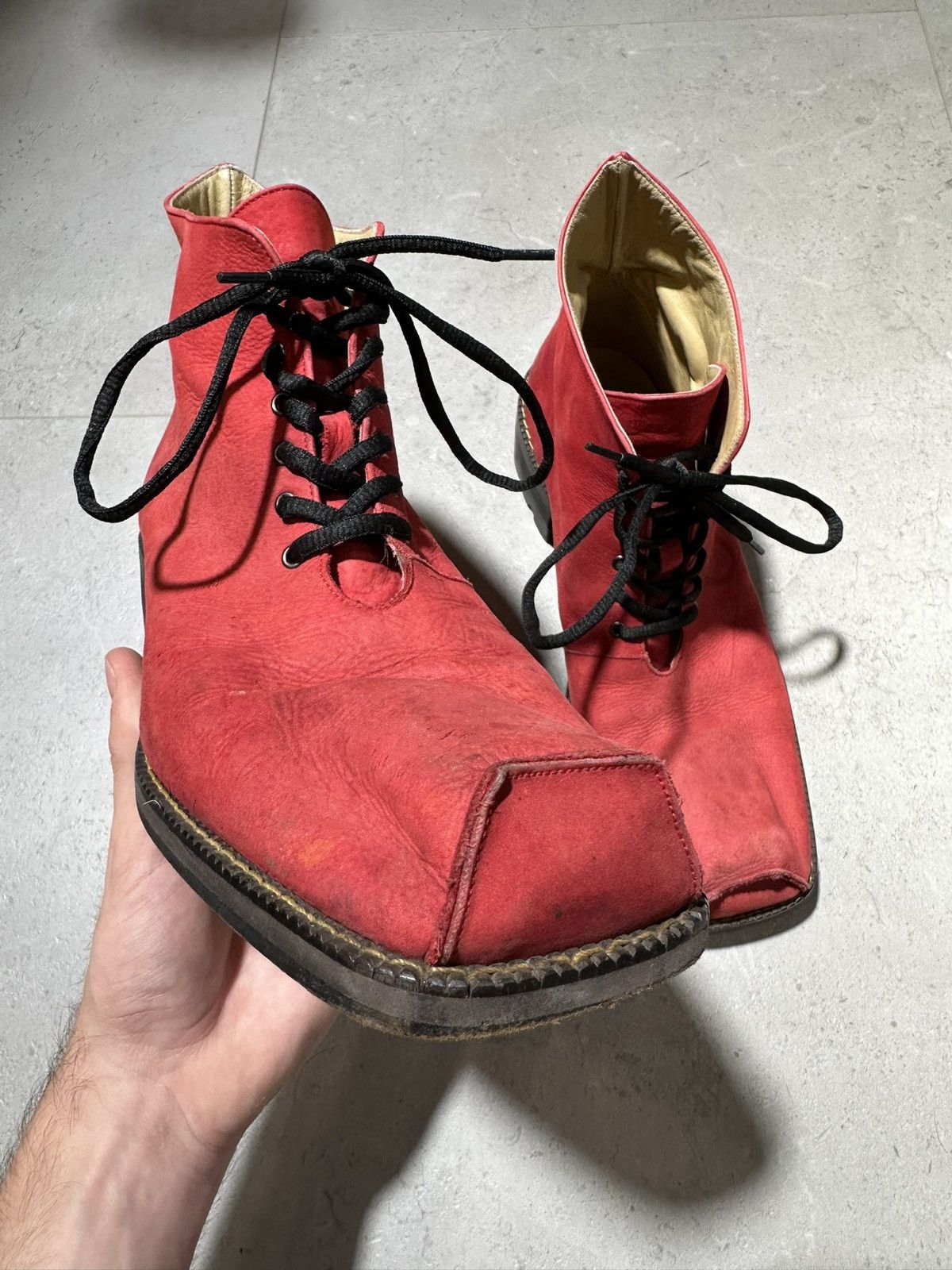 20471120 × Beauty Beast 20471120 SS1998 YIKES Hog Toe Boots | Grailed