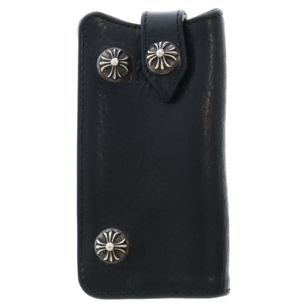 Chrome Hearts Chrome Hearts Cross Ball Button Key Case Black/Silver ...