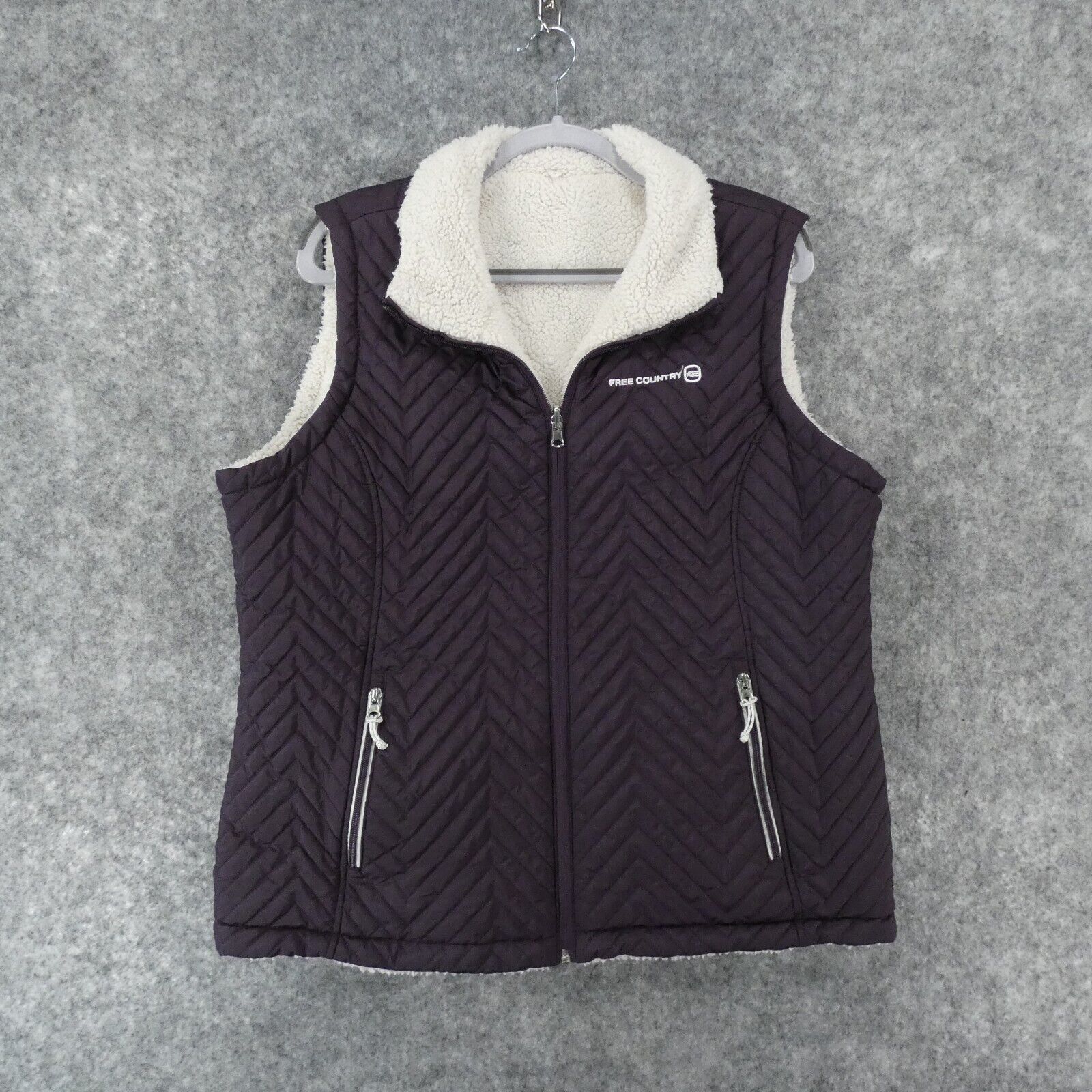 Free Country Free Country Vest Womens Extra Large Sherpa Lined Puffer ...
