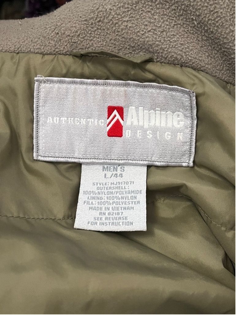 Alpine Division Vintage mod 80s Alpine Design Olive Green puffer jacket ...
