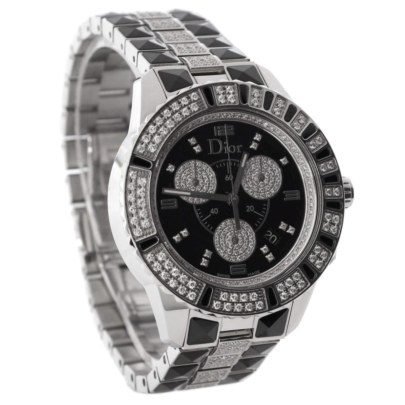 Dior Christal Chronograph Quartz Watch Stainless Steel | Grailed