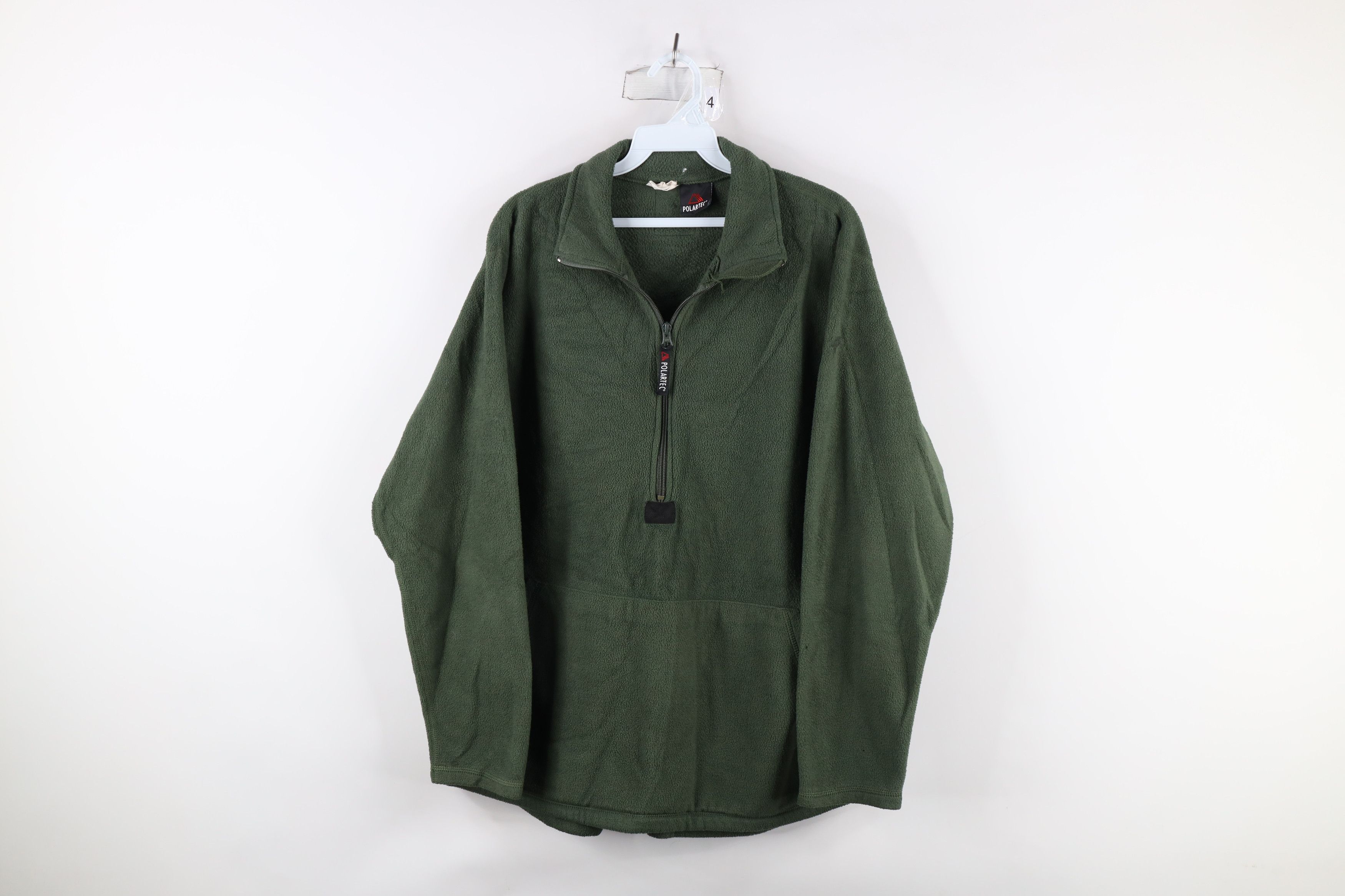Polartec × Vintage Vintage 90s USMC Fleece Half Zip Pullover Sweater ...