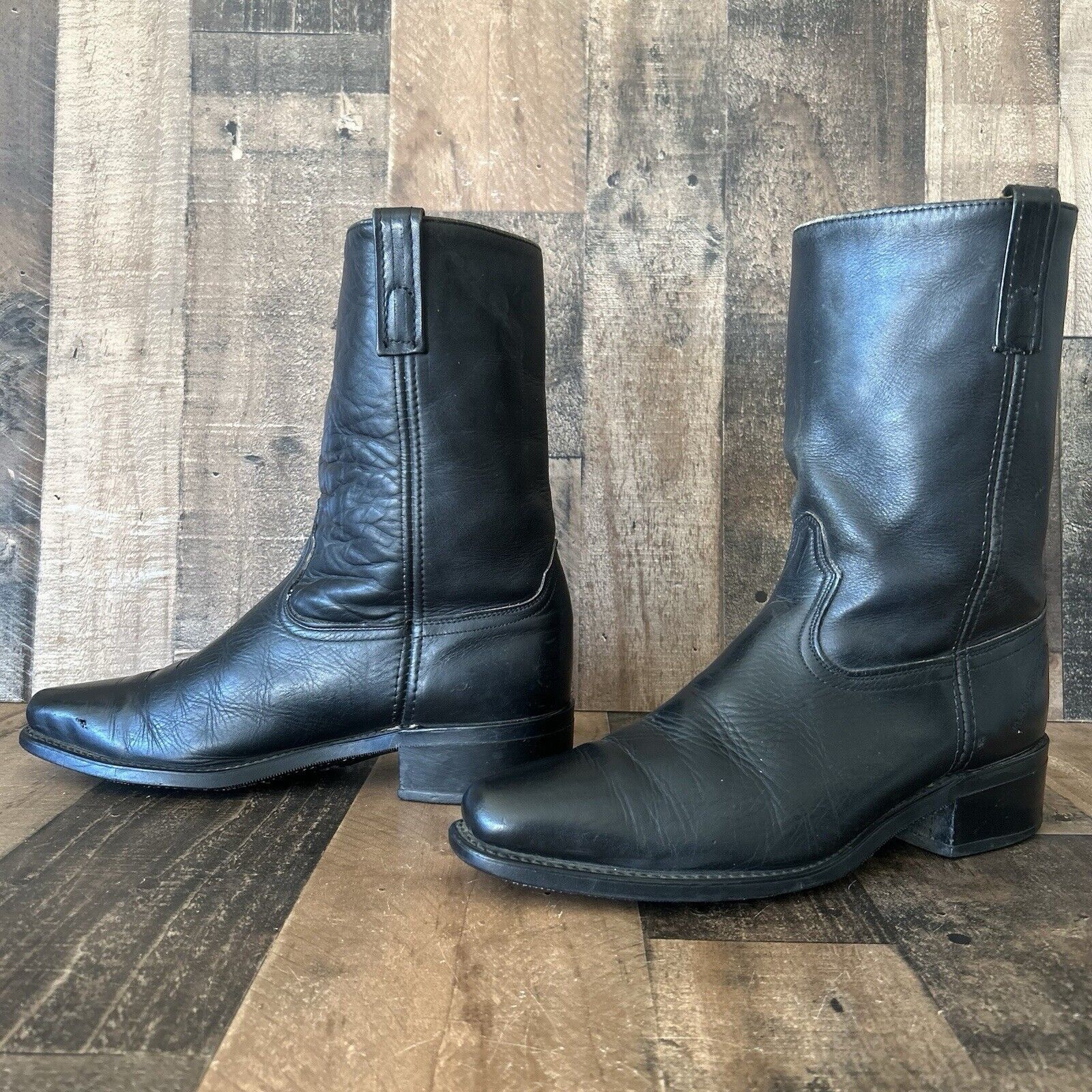 Harley Davidson Harley Davidson Black Vintage Cowboy Moto Boots Mens 10 ...