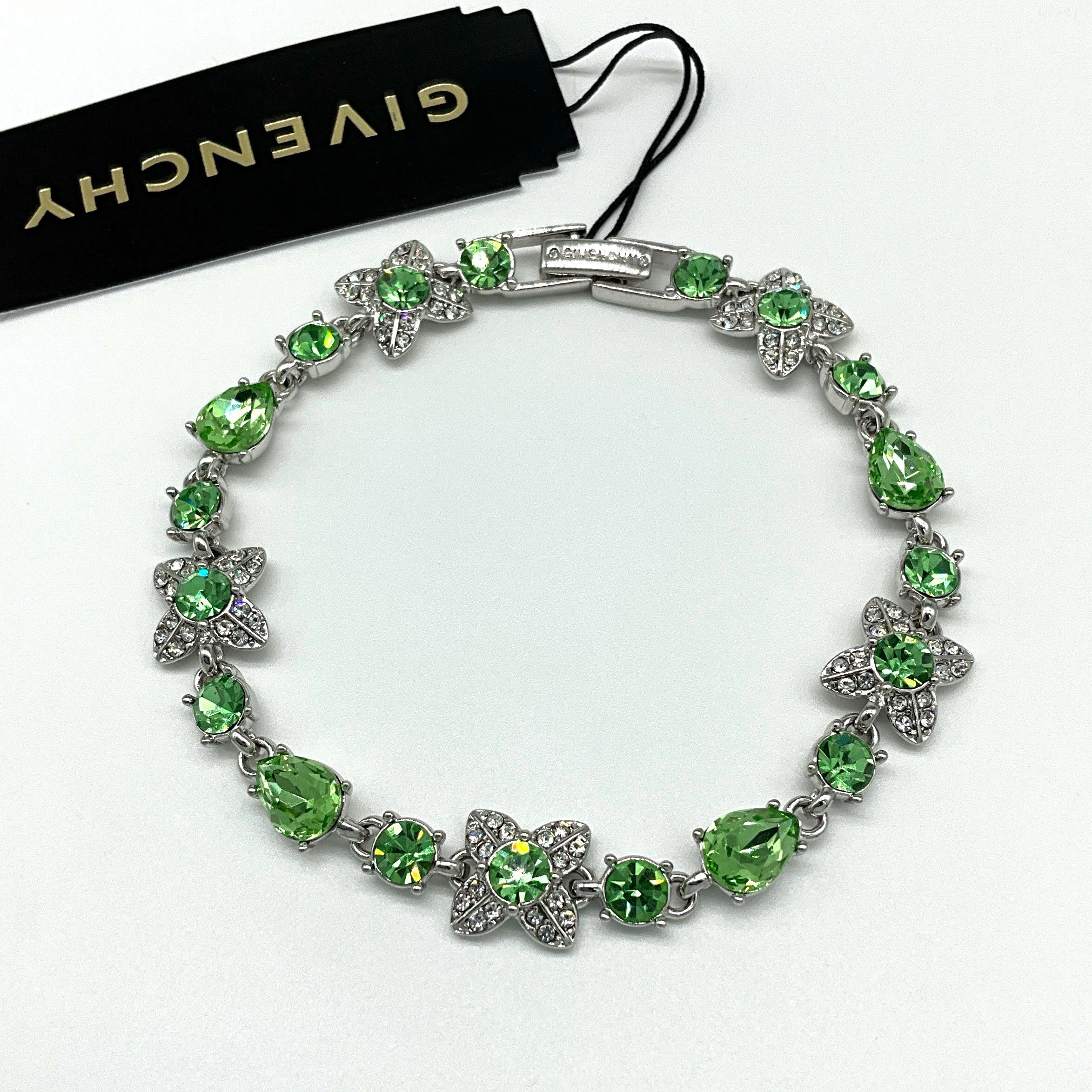 Givenchy Givenchy crystal flex bracelet green stones | Grailed
