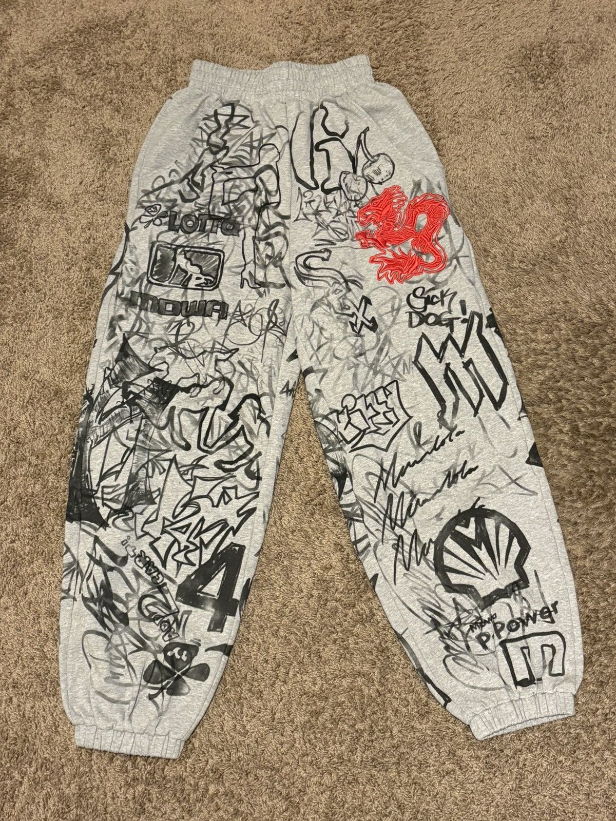 Mowalola Mowalola Graffiti Sweatpants | Grailed