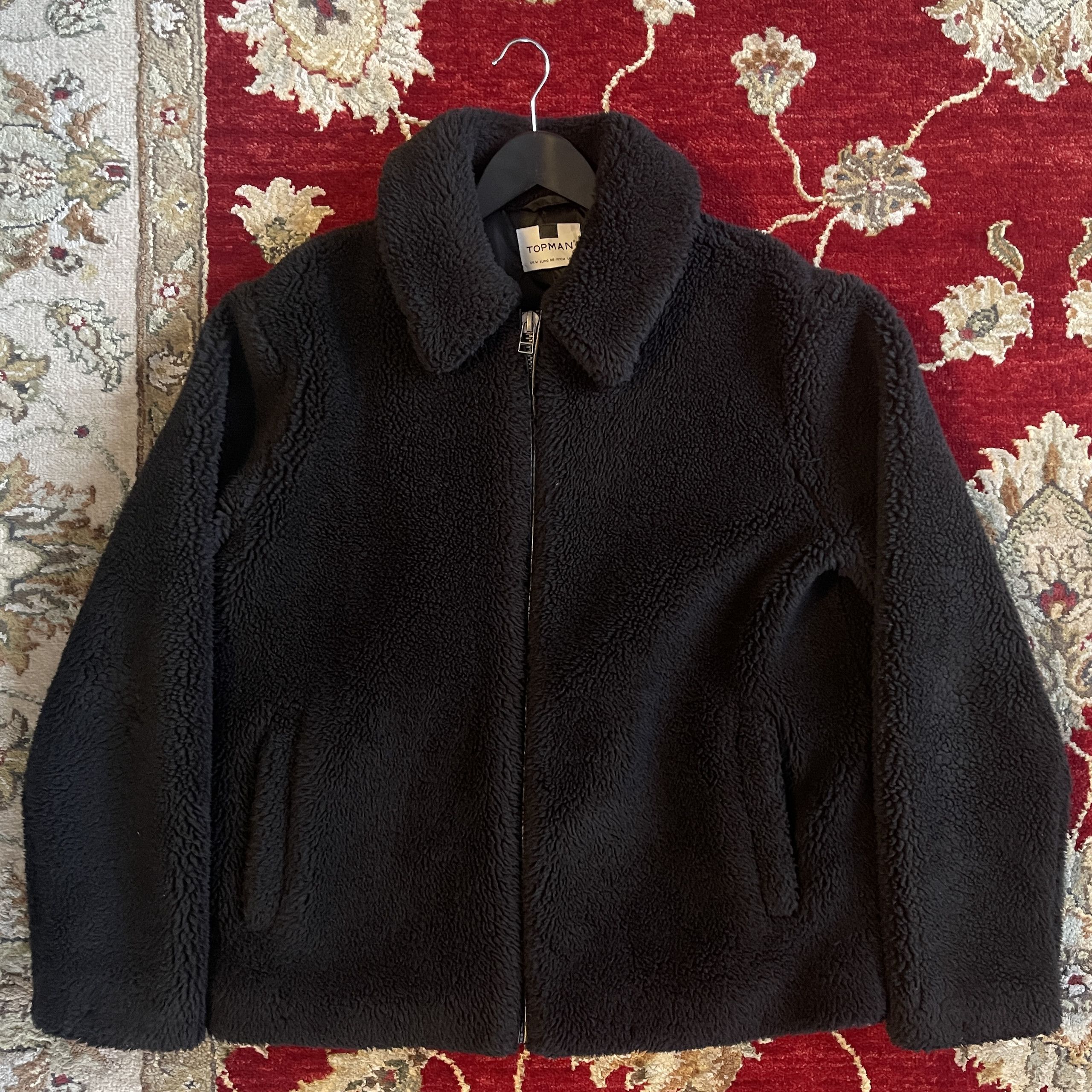 Topman Topman - Black Faux Shearling Jacket | Grailed