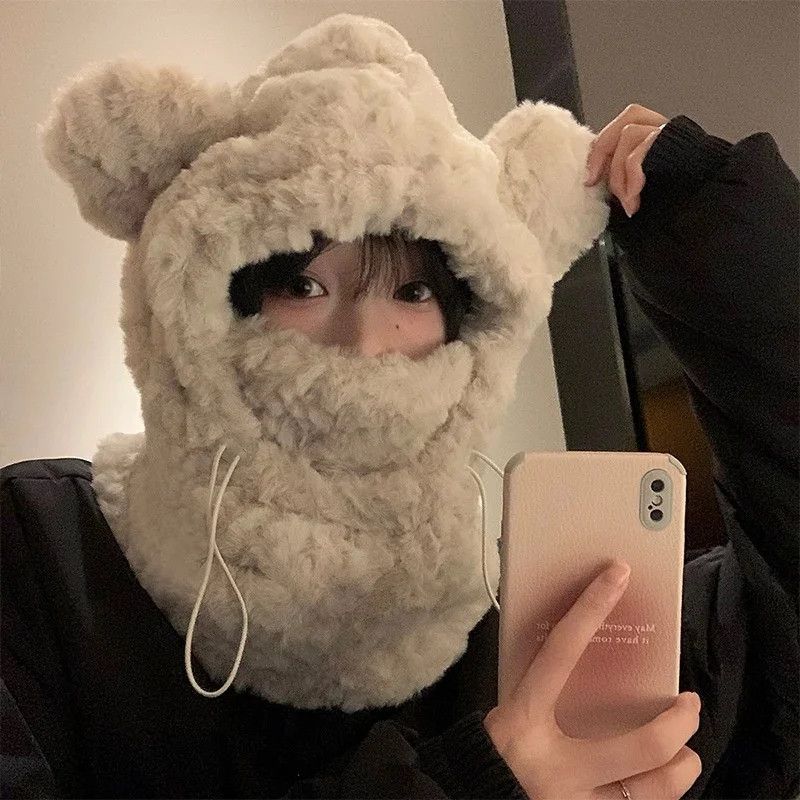 Skulls Full Face Furry Soft Plush Hats | Grailed