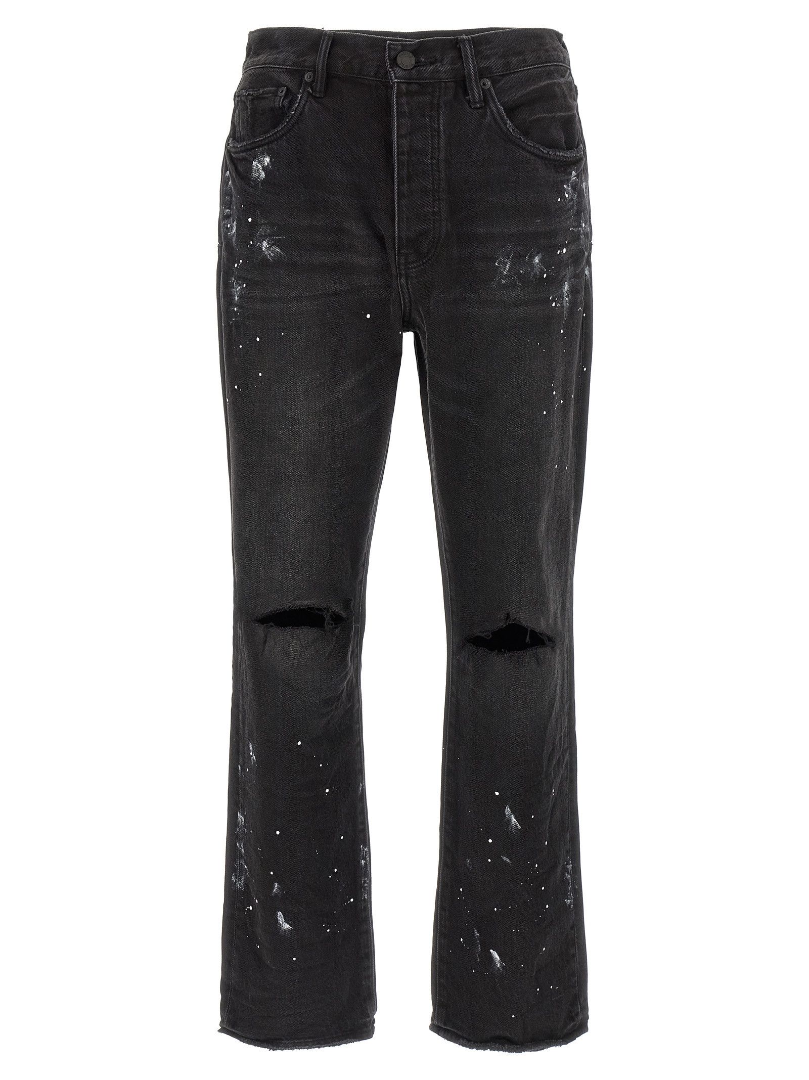 Purple 'P011 Knee Slit Paint' Jeans | Grailed