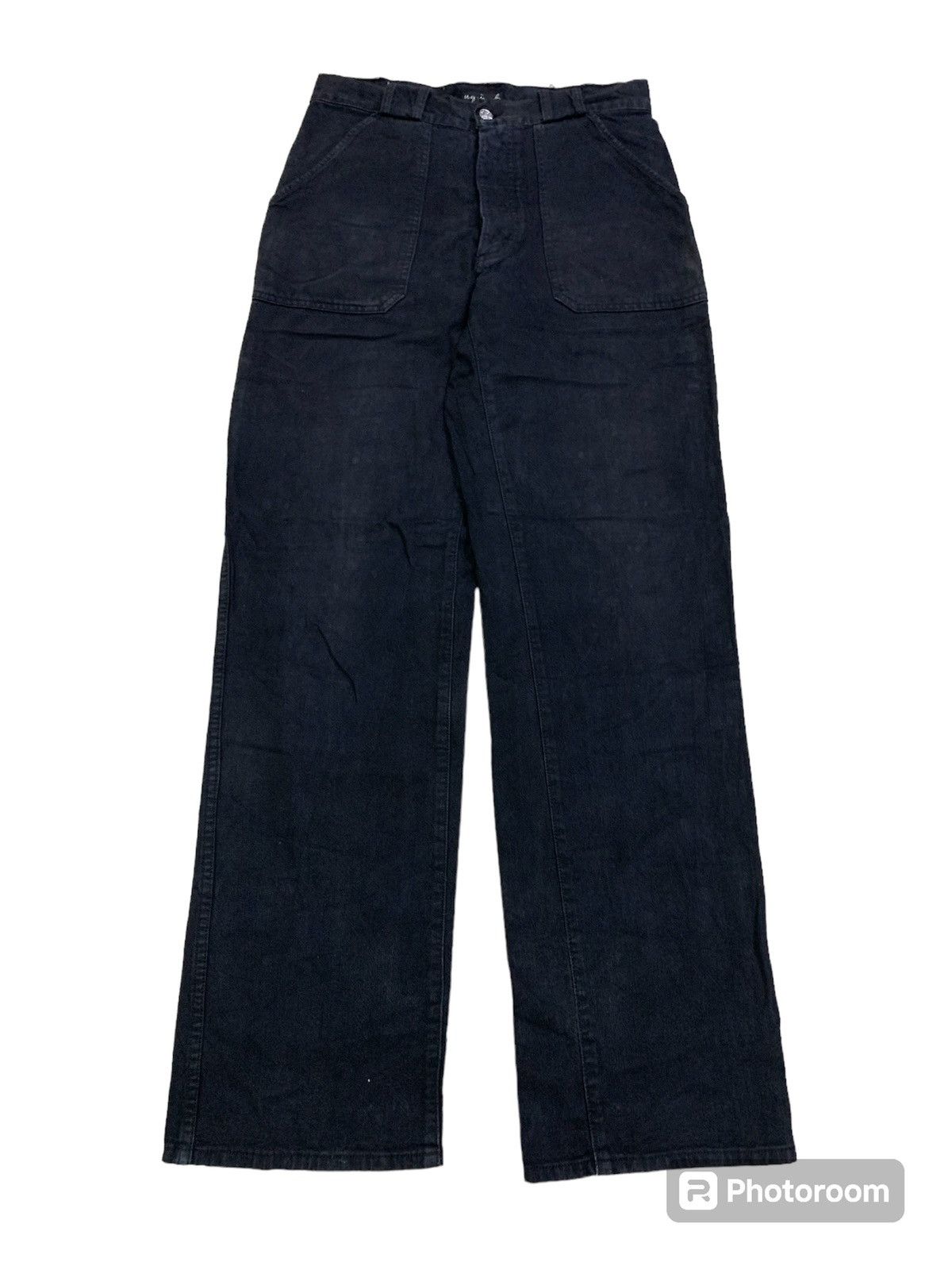 Archival Clothing 💥Vintage Japanese Agnes b Black Bush Pant | Grailed