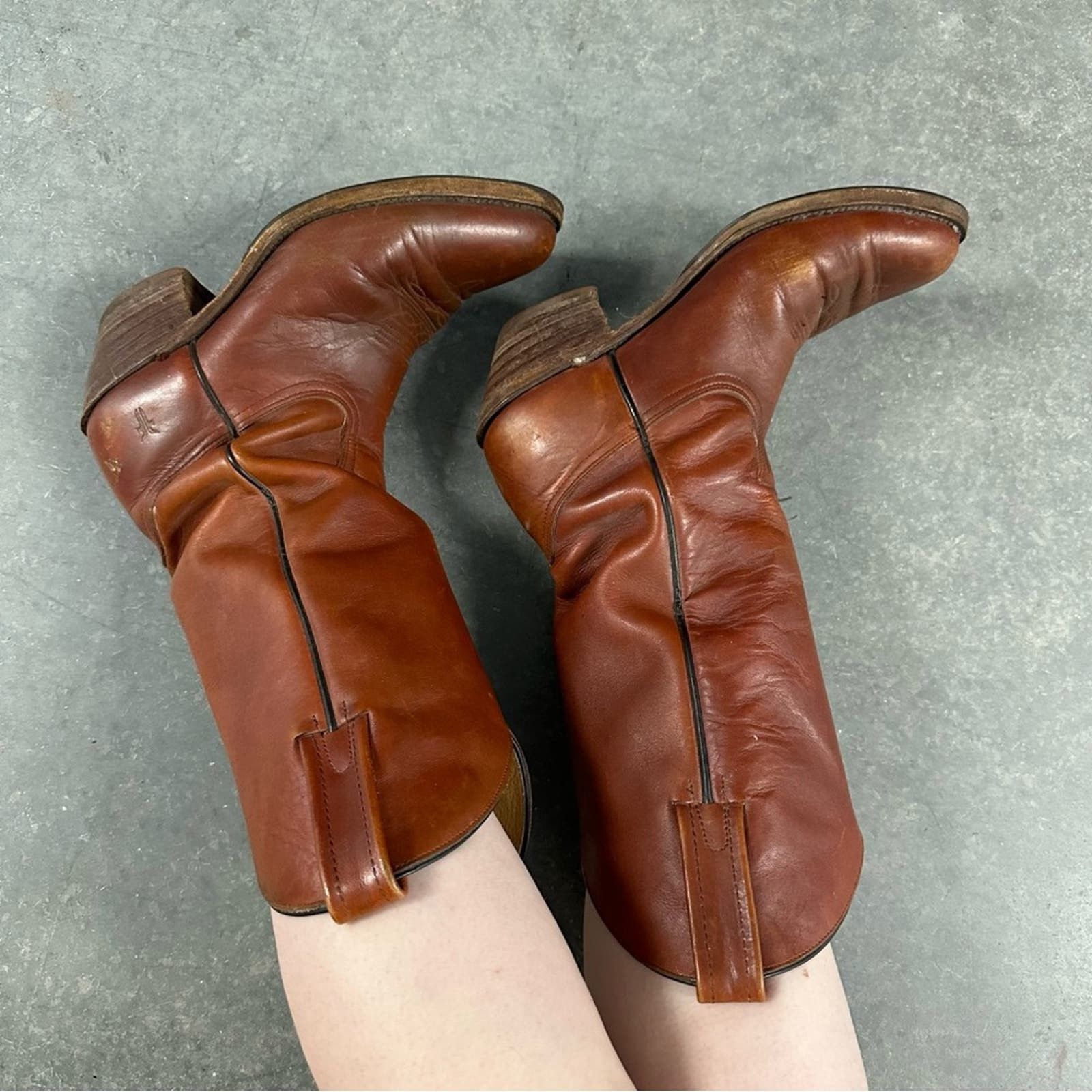 Frye Frye 2356 Reddish Brown Leather Western Boots Men 8.5 M | Grailed