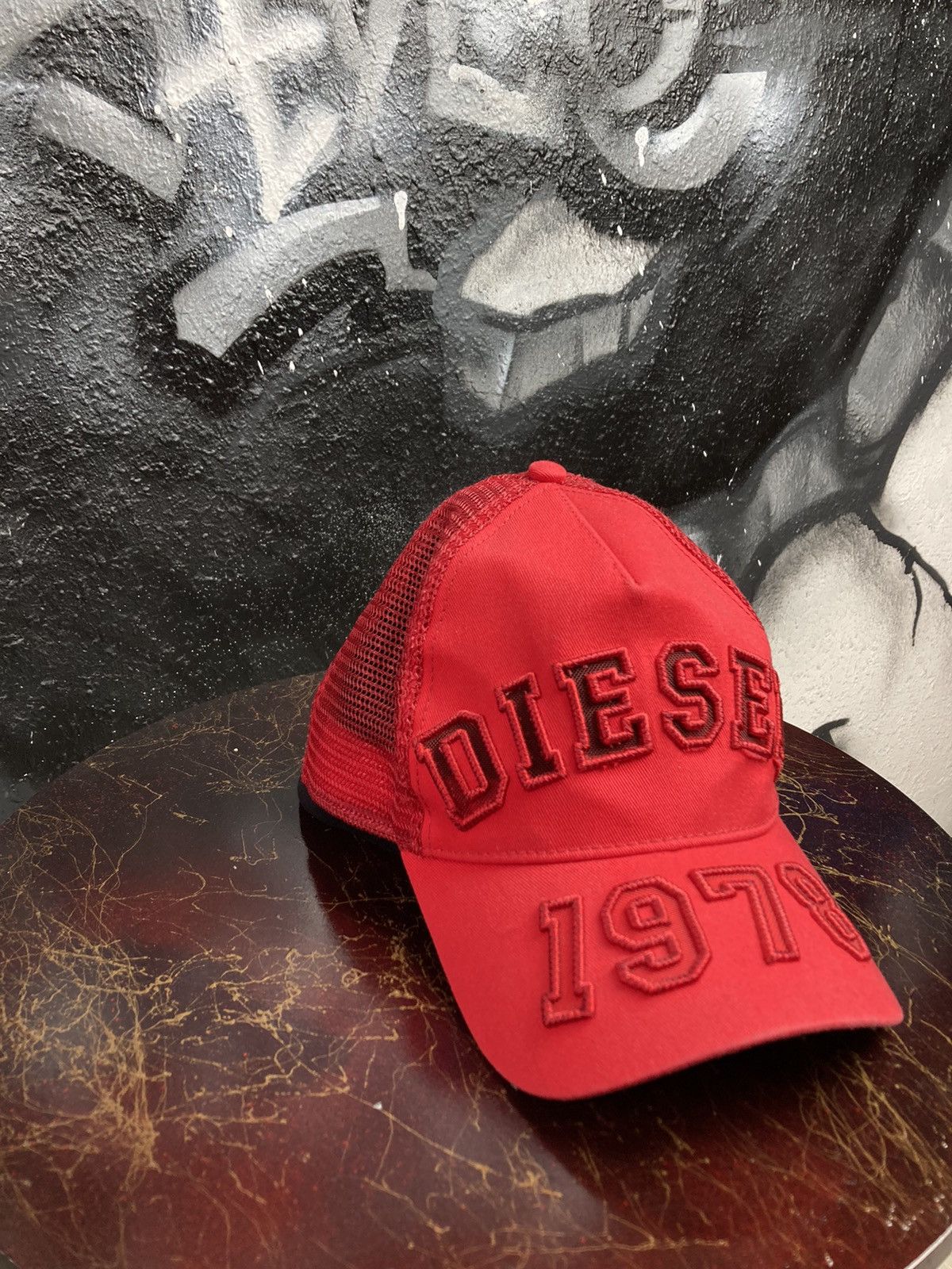 Diesel Diesel Red Trucker Y2K Hat Cap | Grailed