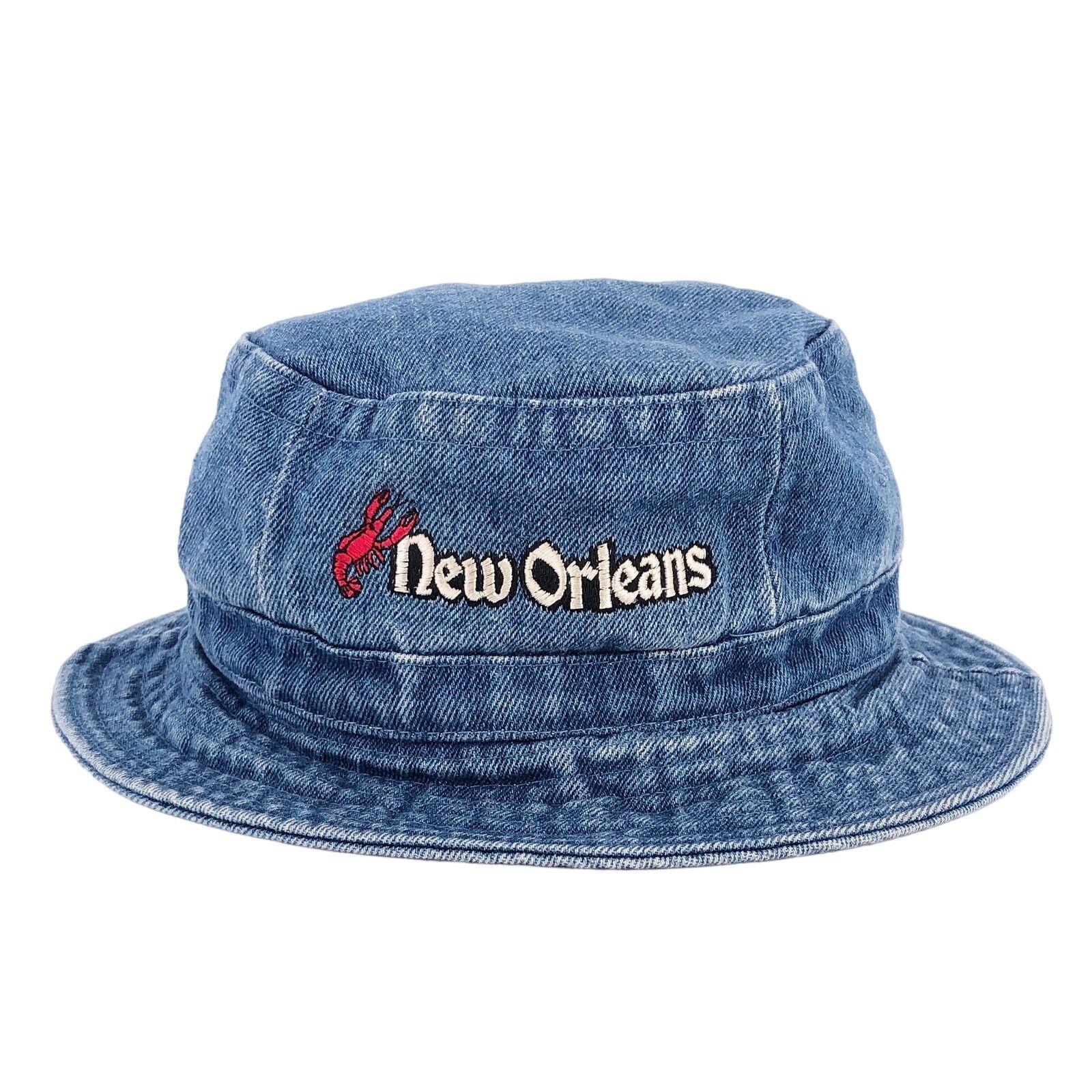 Cobra 90s denim bucket hat New Orleans crawfish 1990s vintage | Grailed