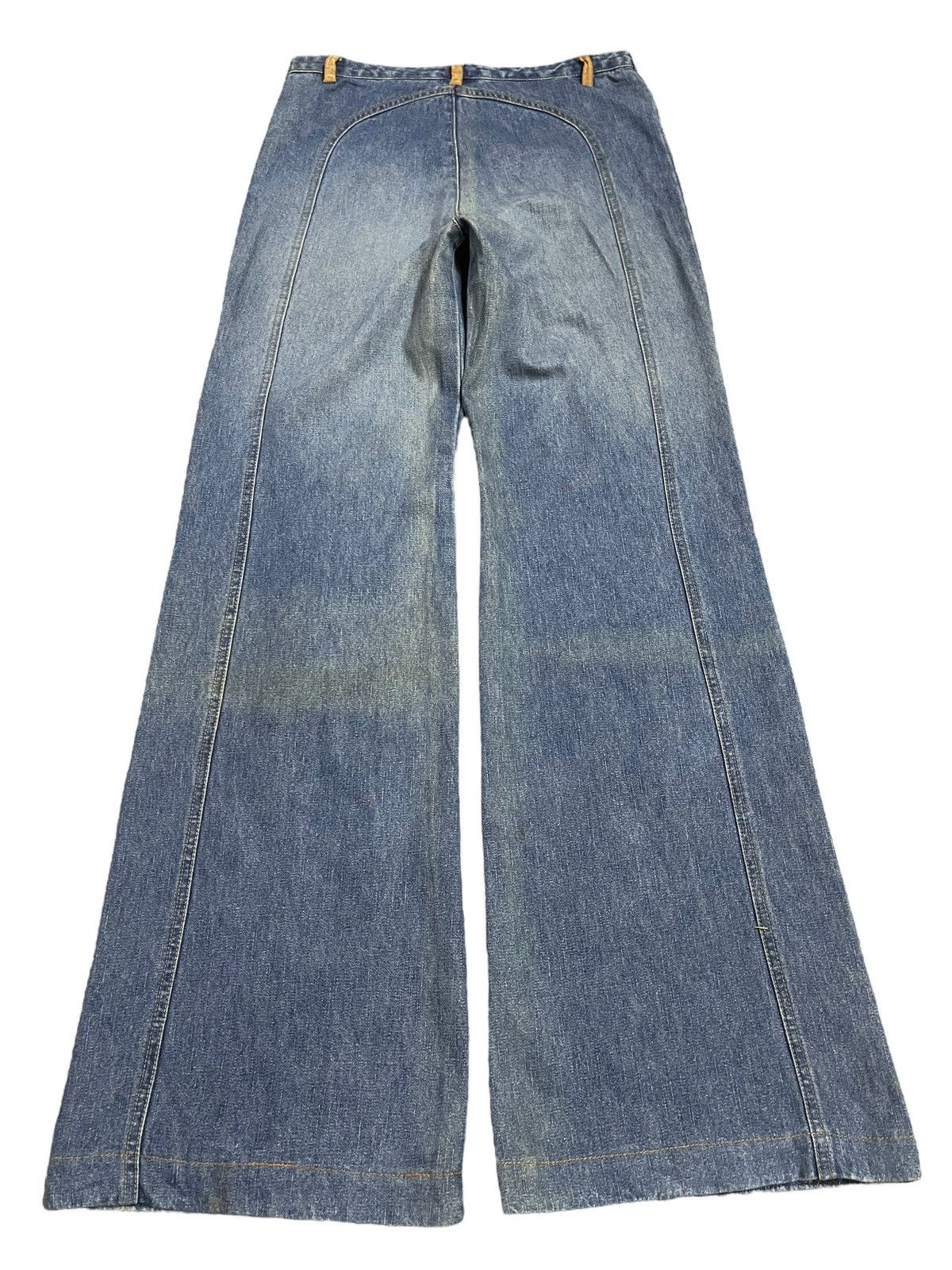 Hype Vintage Japanese Brand Blue Bleached Style Baggy Jeans | Grailed