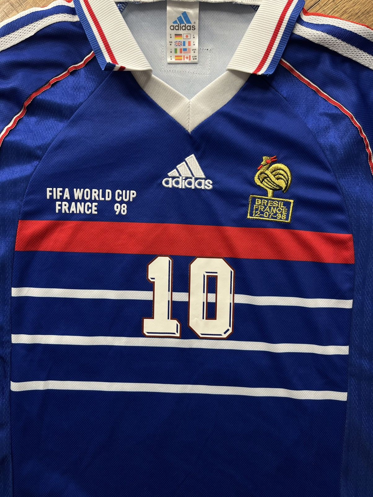 Adidas T-shirt Adidas x FIFA World Cup France 1998 Zidane 10 Remake | Grailed