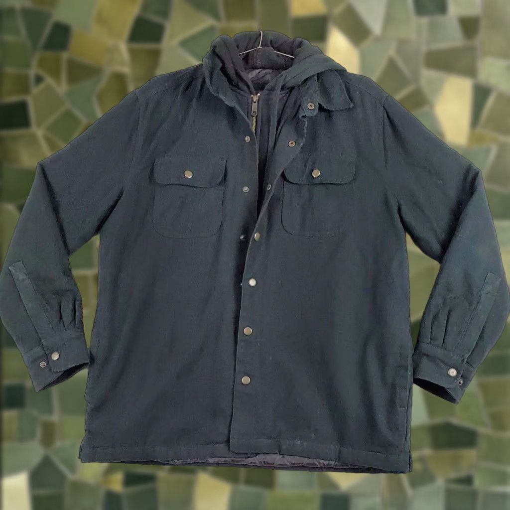 Jared Lang Jared Lang Jacket Men's M Black 100% Cotton Quilted Inside ...