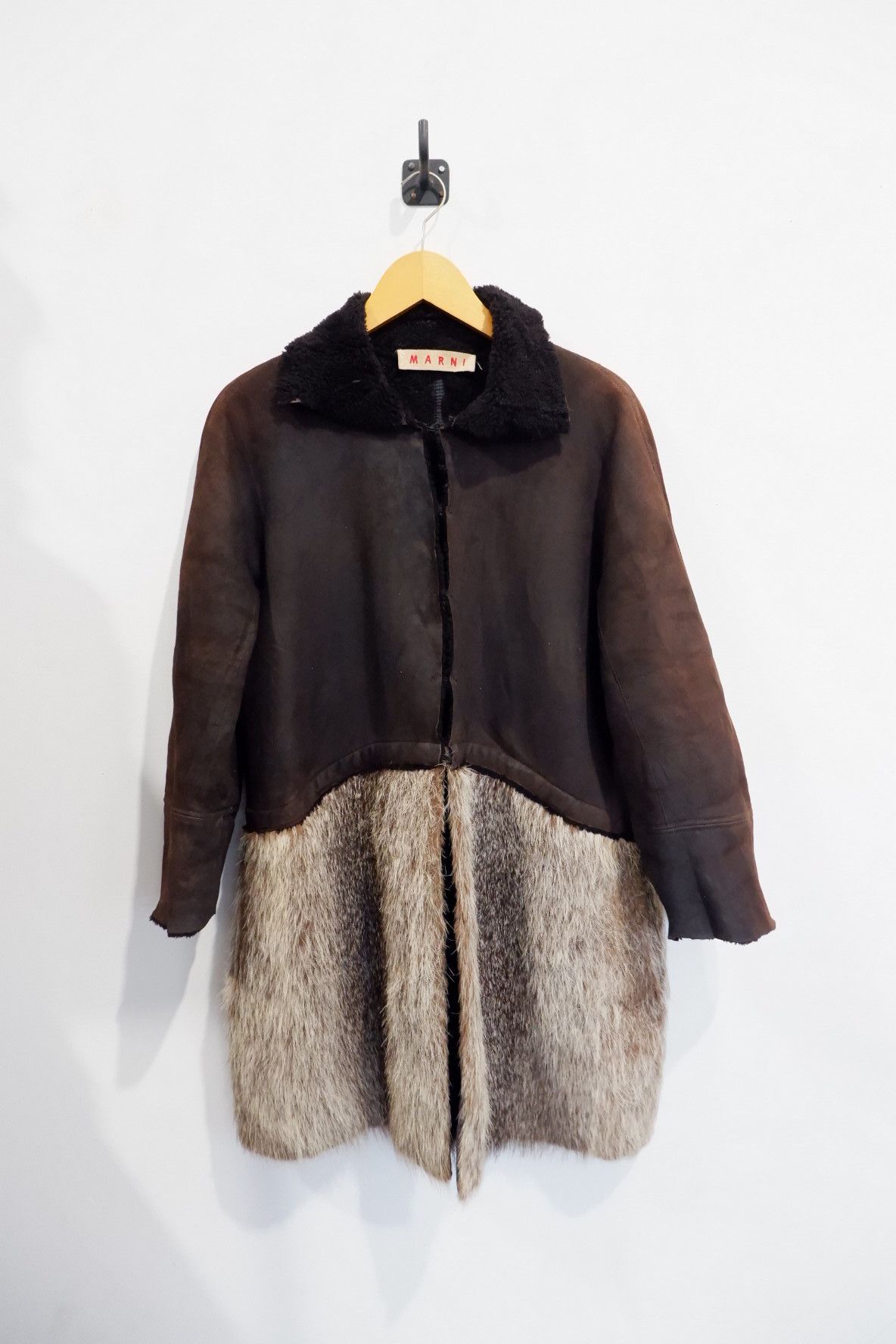 Marni × Mink Fur Coat MARNI Fur Shearling Leather Coat Jacket | Grailed