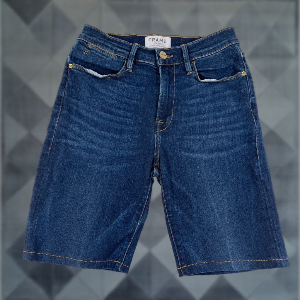 Frame Womens High Waisted Frame Denim Shorts Blue Jorts Extra Large XL ...