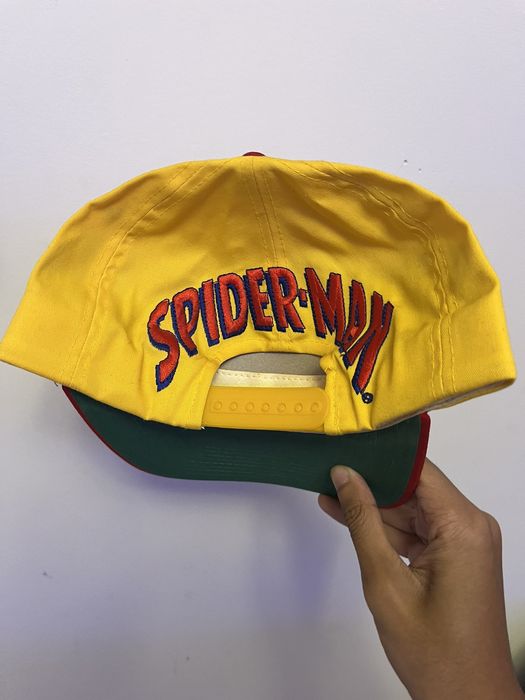 Vintage 1993 SpiderMan Marvel Blockhead Snapback Hat | Grailed