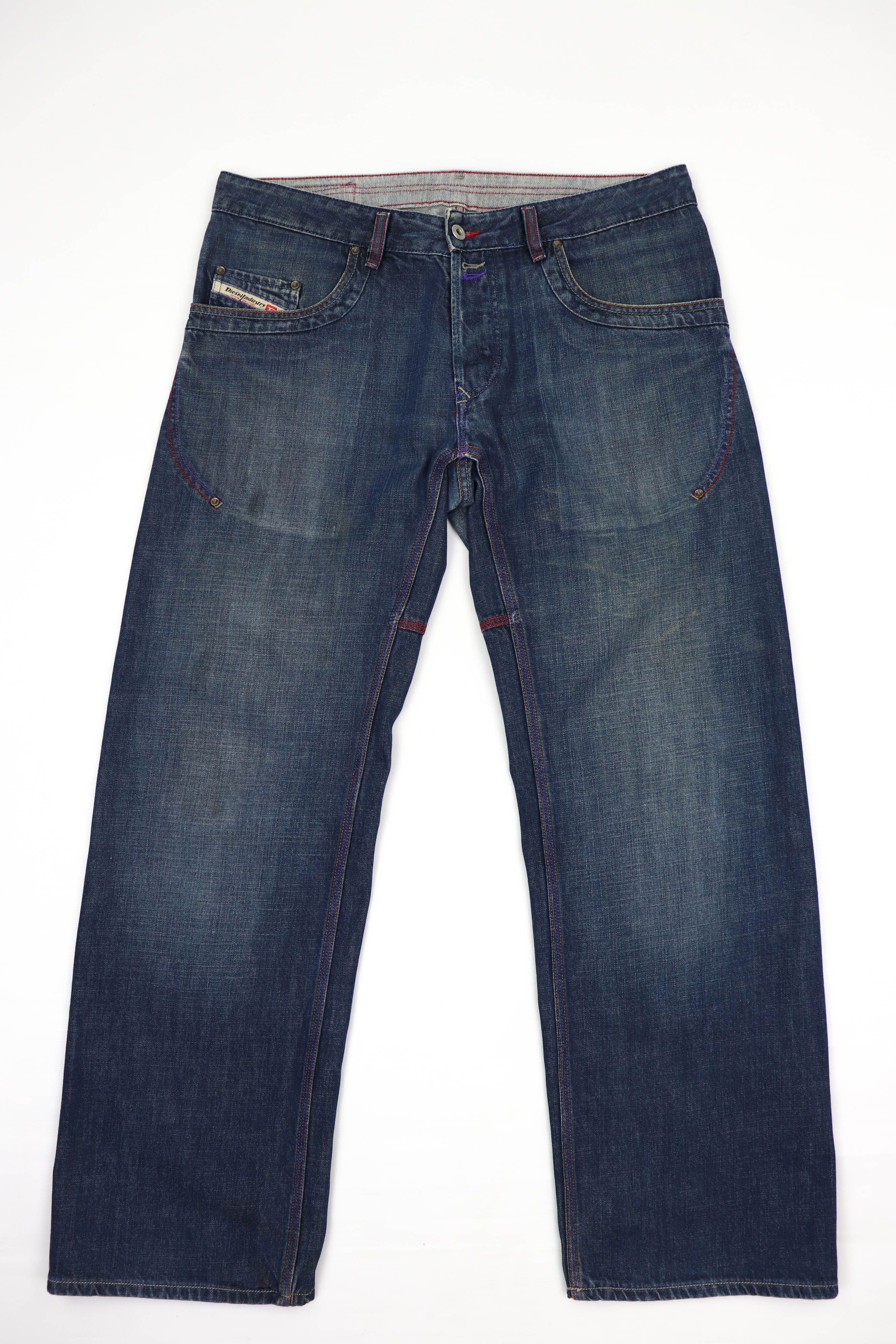 Diesel Diesel Y2K Vintage Wide Baggy Fit Indigo Blue Denim Jeans | Grailed