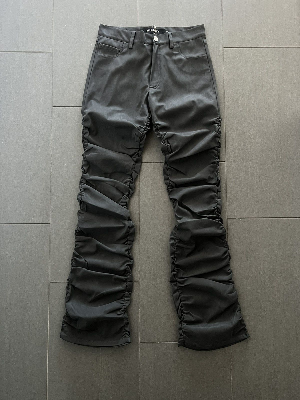 Misbhv Misbhv Stacking Faux Leather Denim Jeans | Grailed