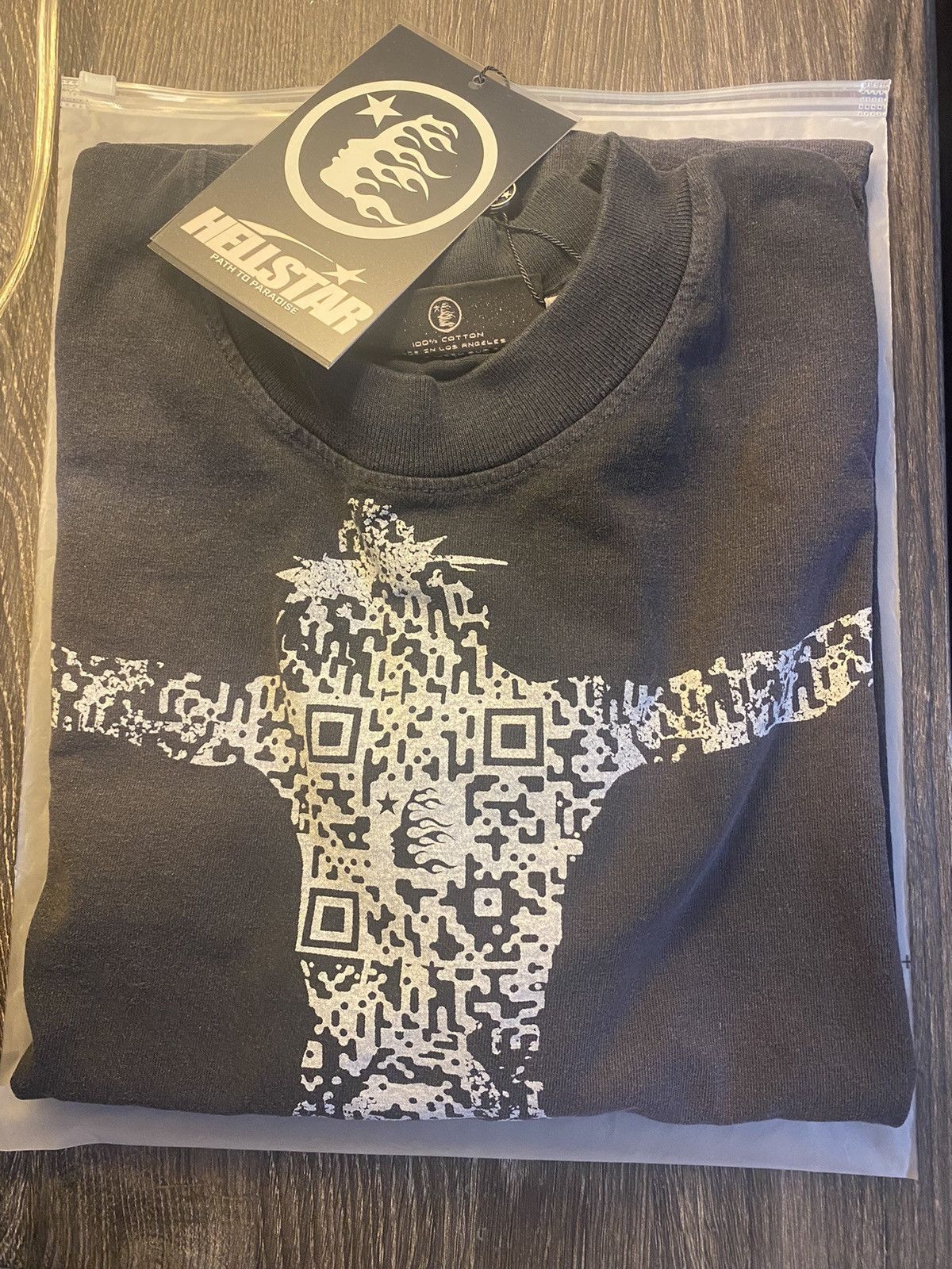 HELLSTAR HELLStar QR code Jesus shirt size meduim | Grailed