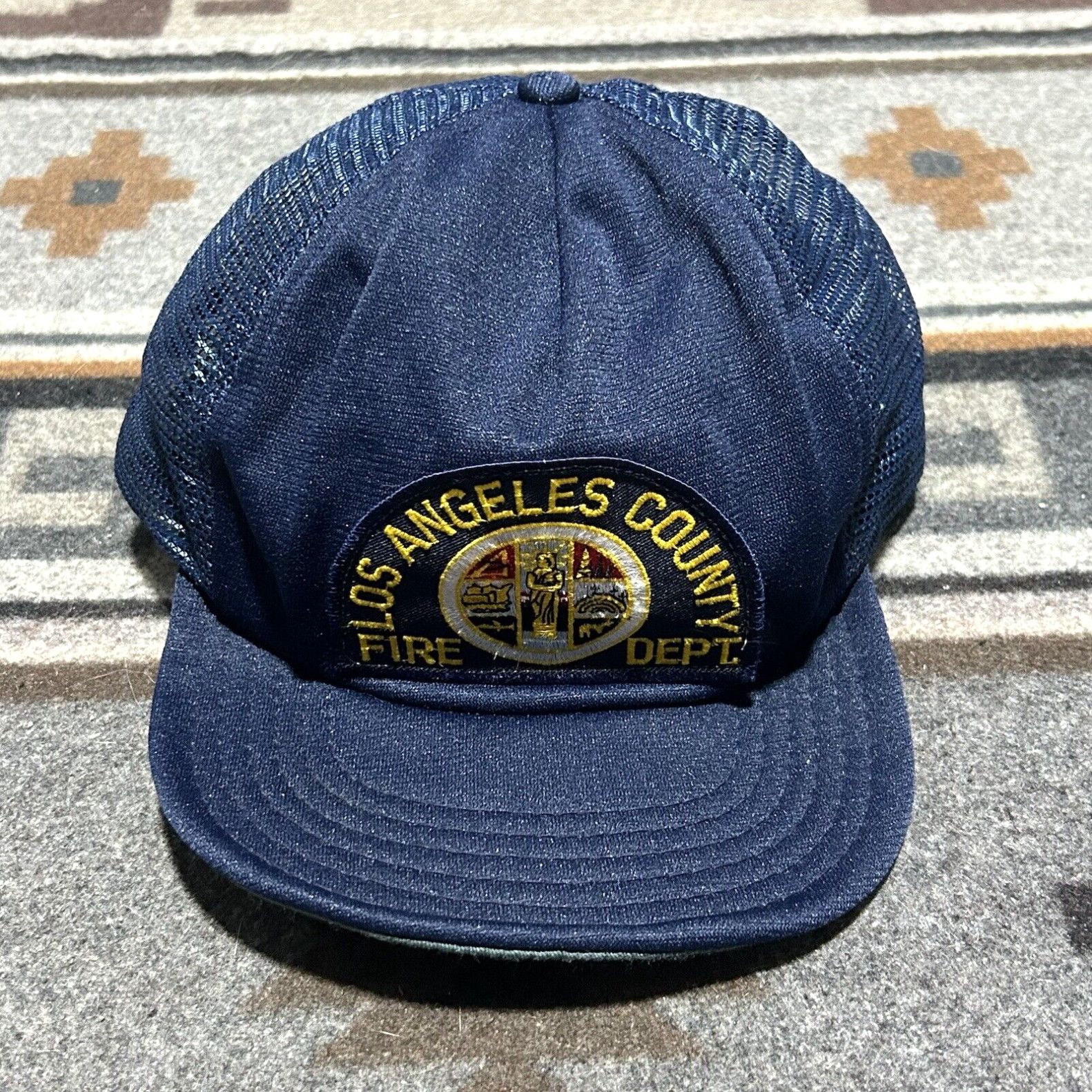 Department 5 Vintage Los Angeles County Fire Department Mesh Trucker ...