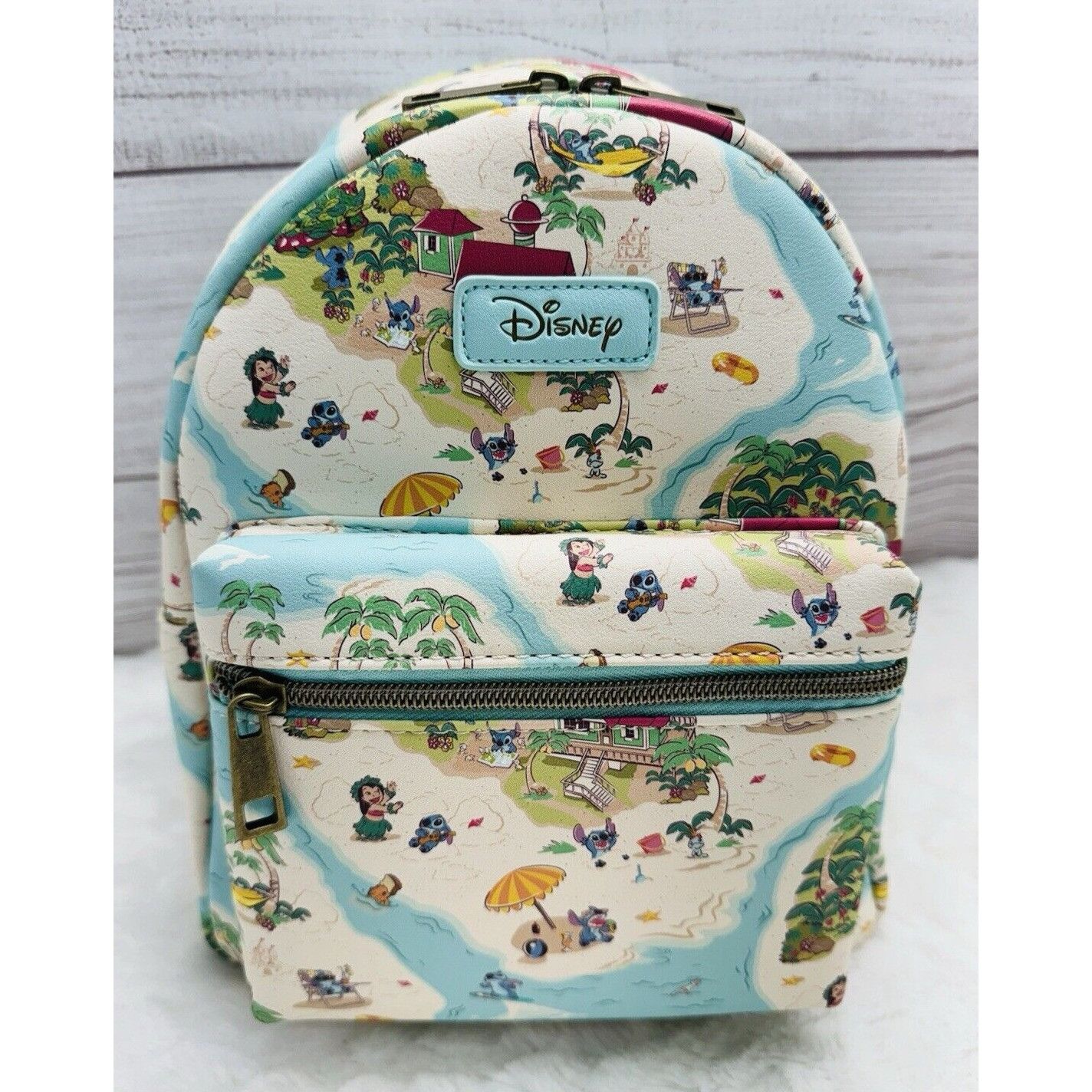 Disney Loungefly Disney Lilo & Stitch Island Map Mini Backpack NWT ...
