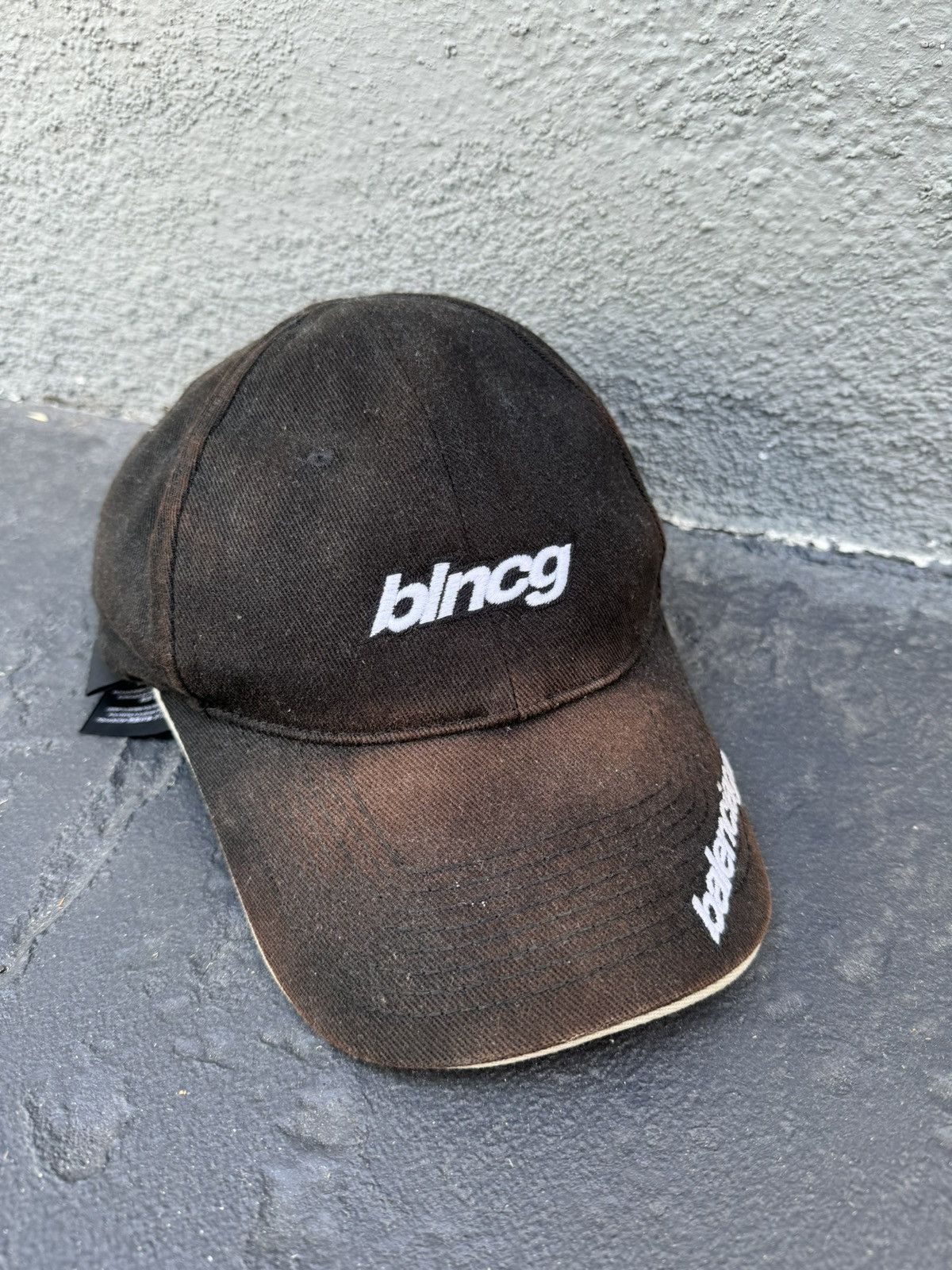 Balenciaga Balenciaga BLNCG Black “Speed” Faded Hat Size Large Cap ...